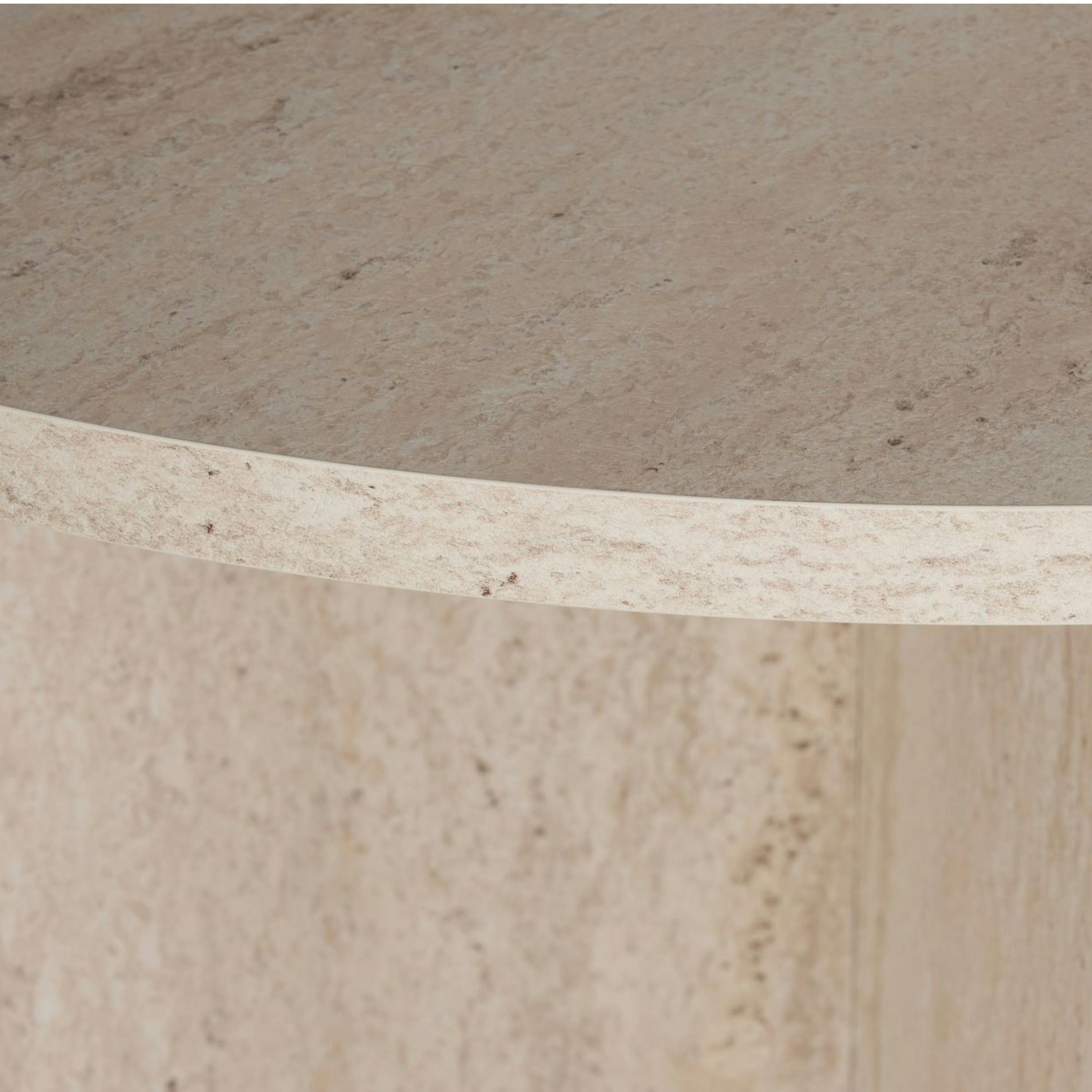 Table à manger ovale effet travertin pieds en V 200 cm MARFA | Tables à ...