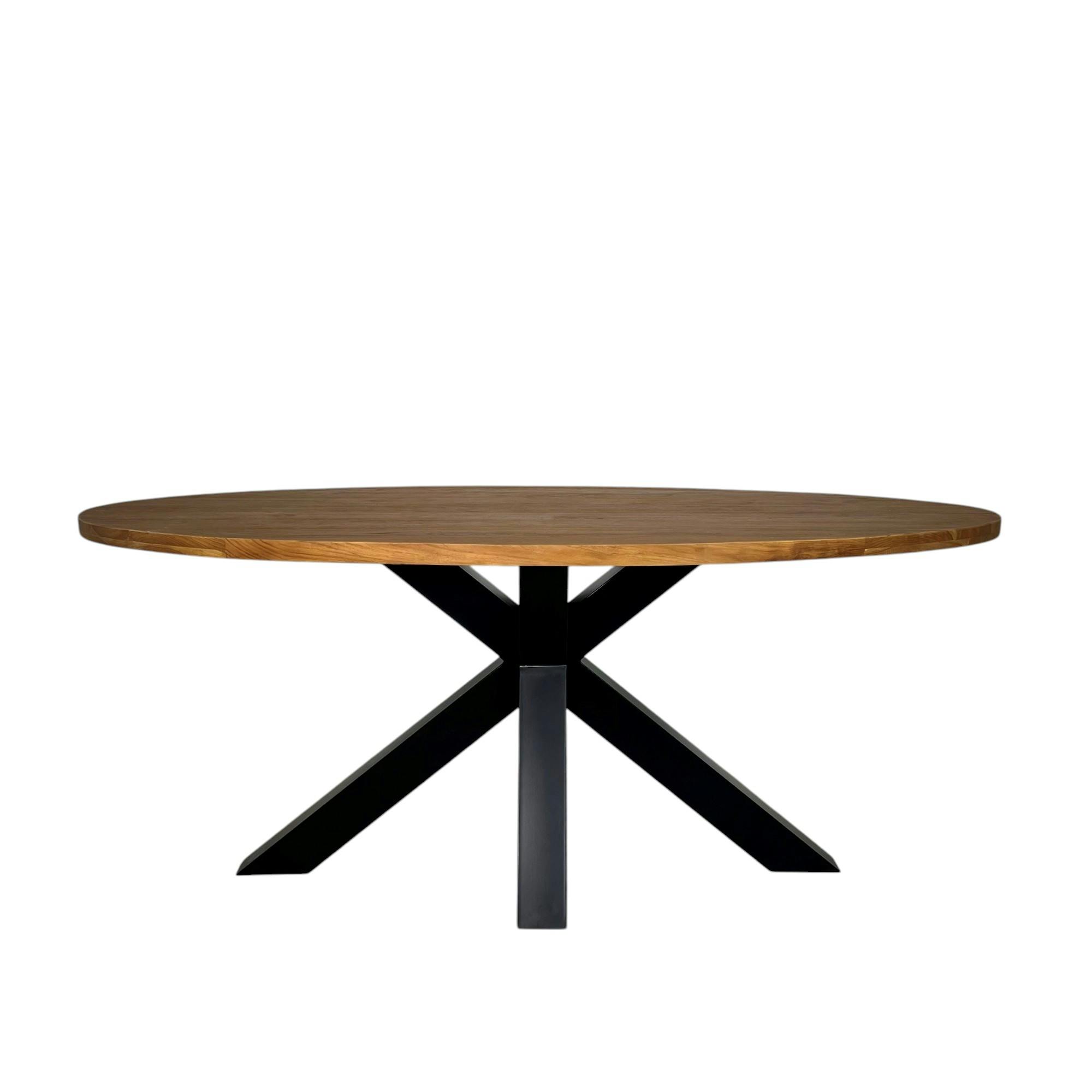 Table à manger ovale en bois de teck recyclé 190 cm ONTARIO | Tables à ...