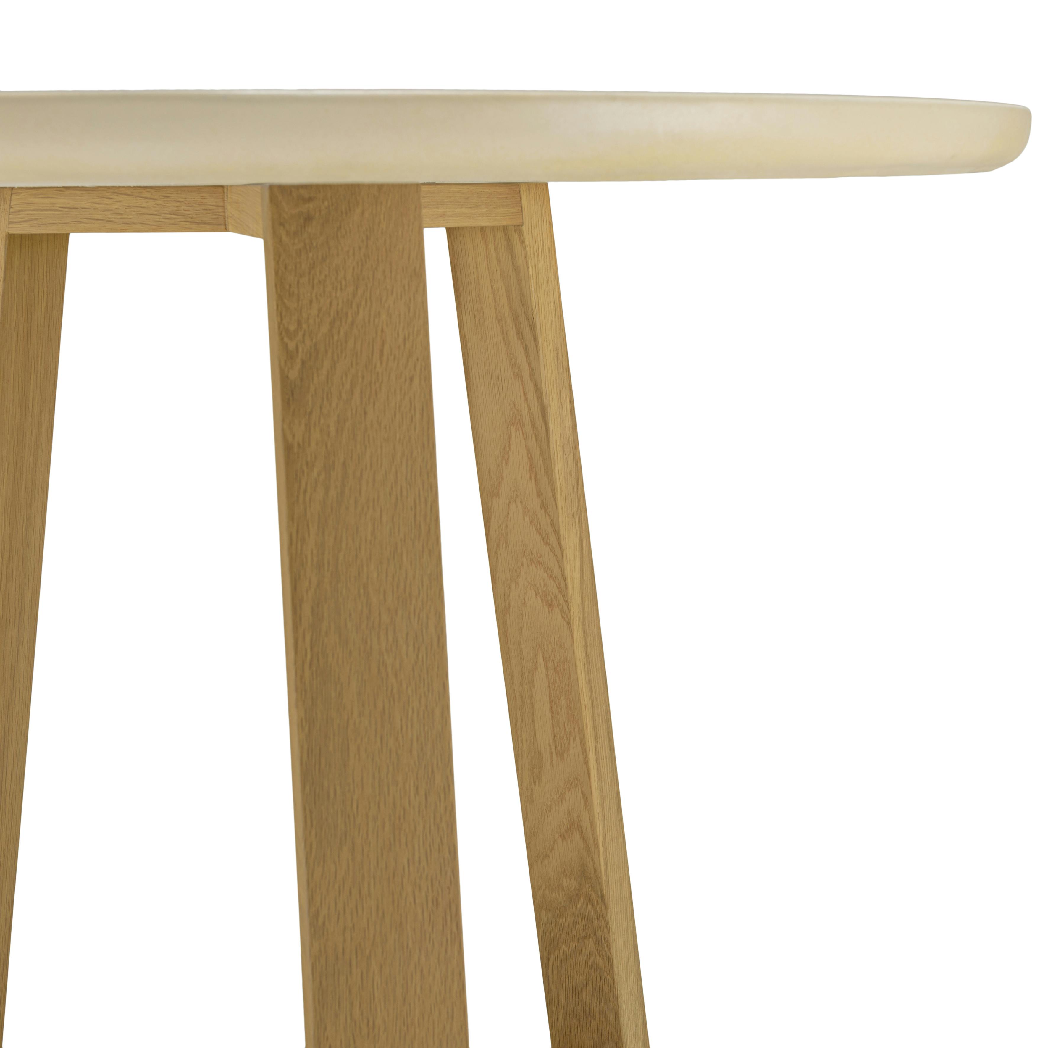 Table à manger ronde 90 cm plateau béton pied étoile BRASILIA | Tables ...
