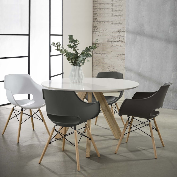 Table à manger ronde blanche D 120 cm GOTEBORG | Tables à manger | Pier ...