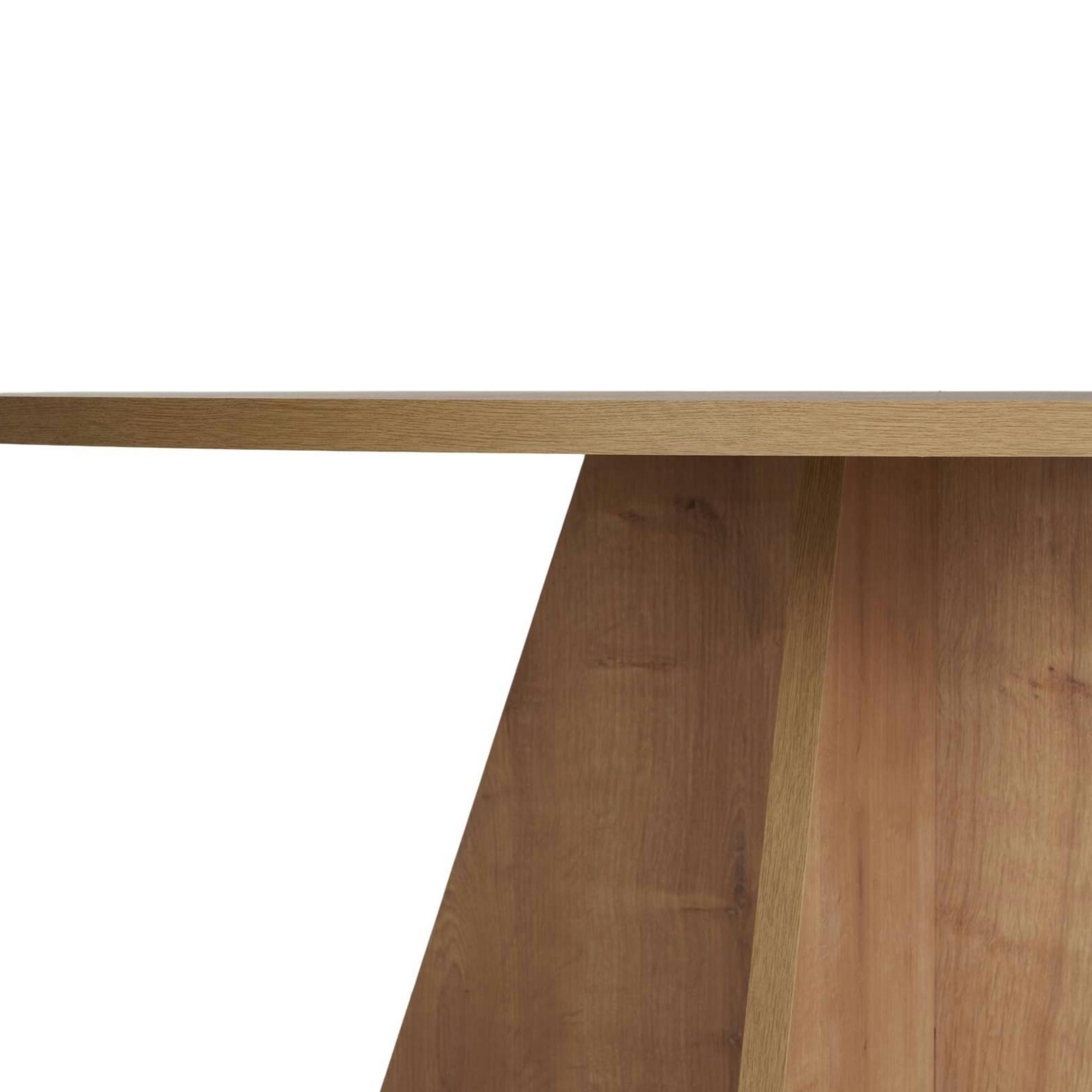Table à manger ronde effet bois clair Ø120 cm MARFA | Tables à manger ...