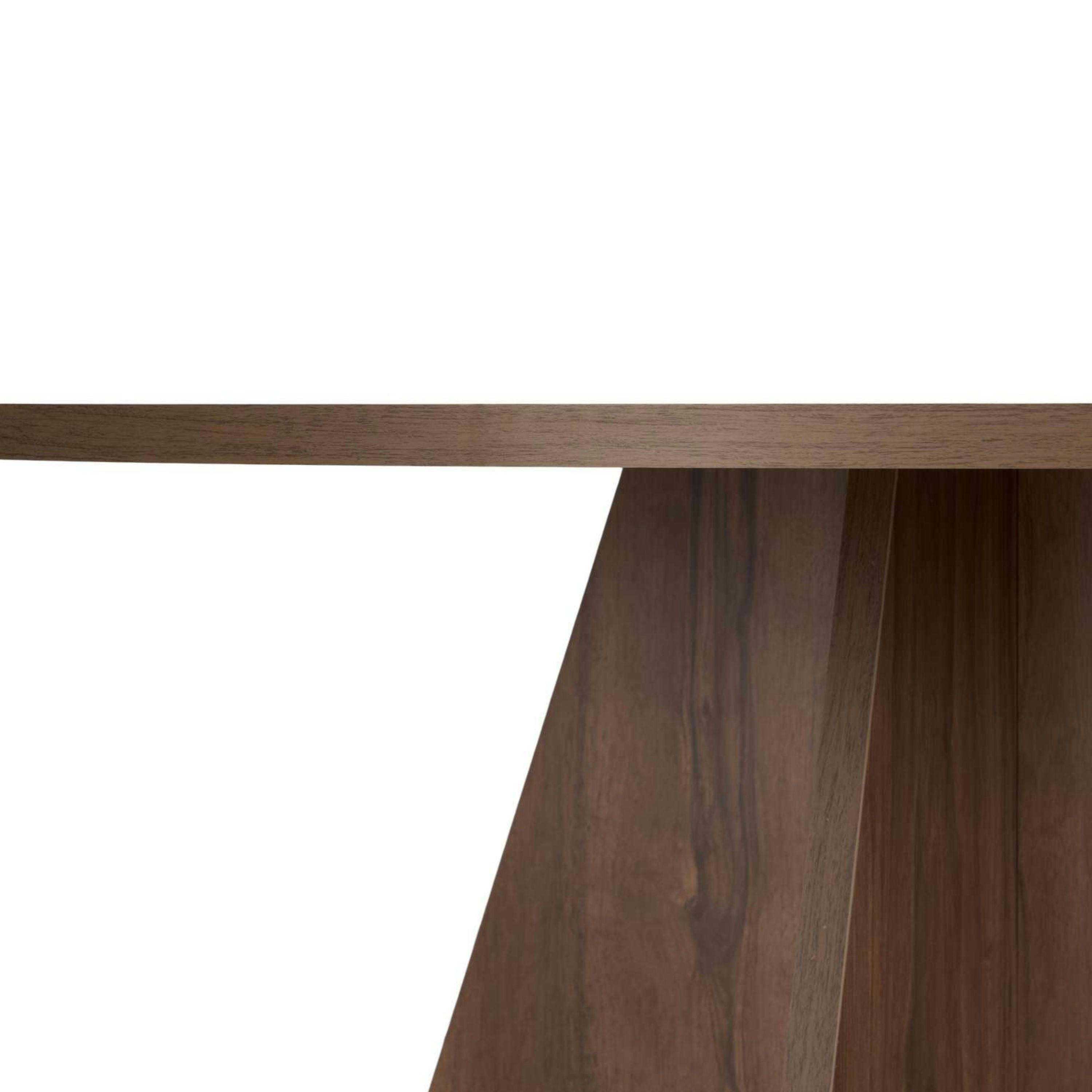 Table à manger ronde effet bois de noyer Ø120 cm MARFA | Tables à ...