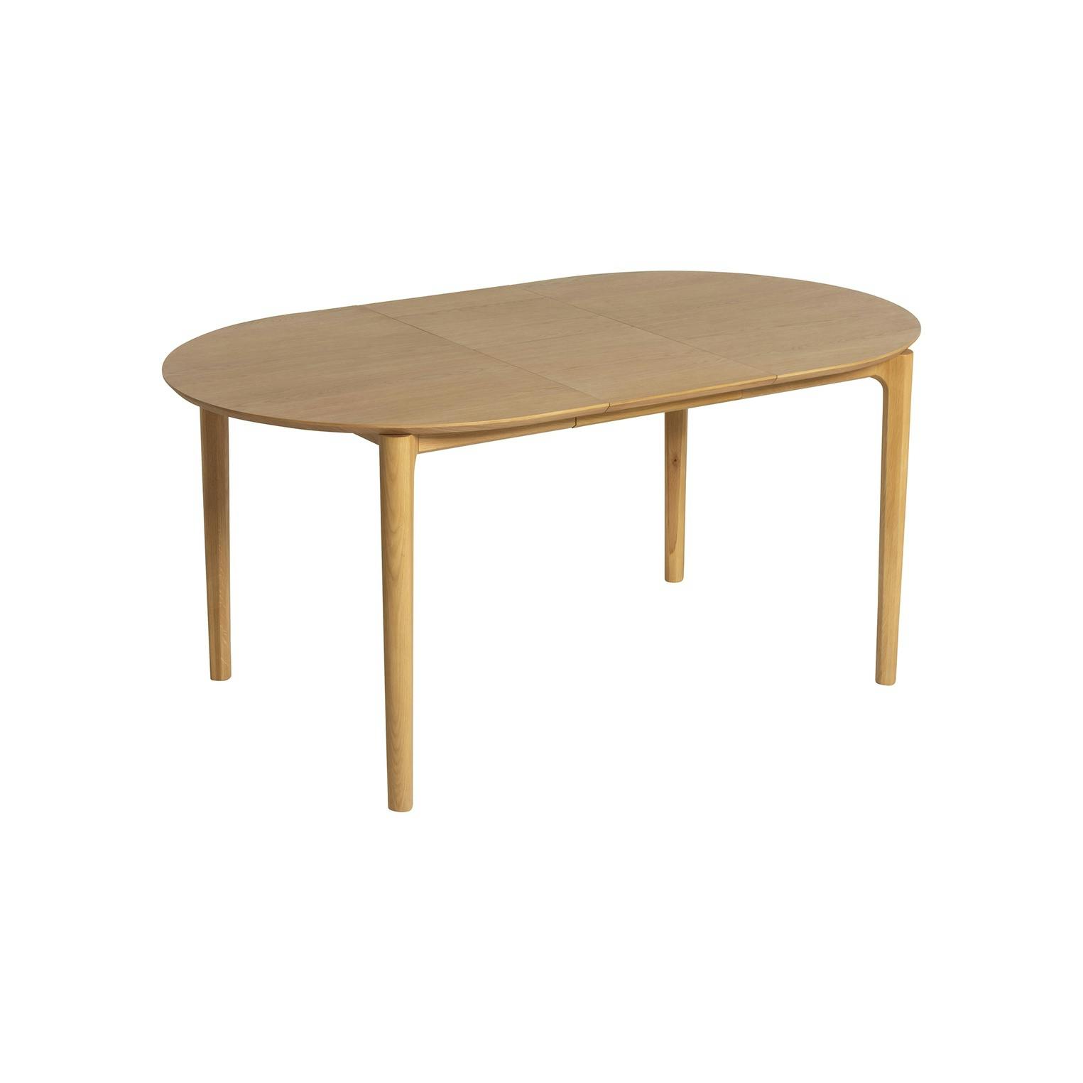 Table à manger ronde en chêne clair avec rallonge intégrée 130-170 cm ...