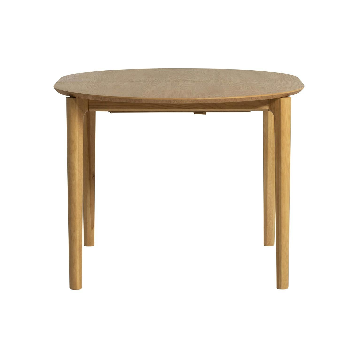 Table à manger ronde en chêne clair avec rallonge intégrée 130-170 cm ...