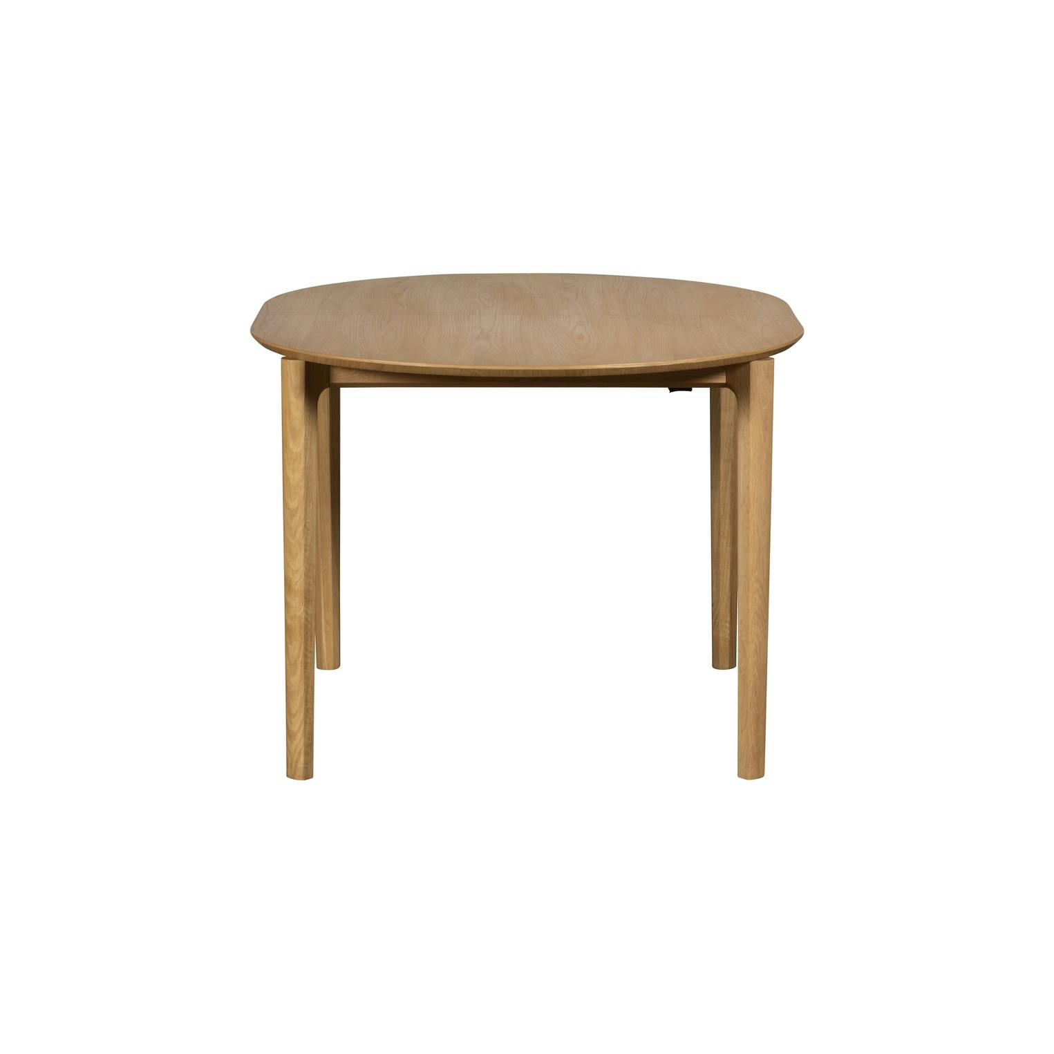 Table à manger ronde en chêne clair avec rallonge intégrée 130-170 cm ...