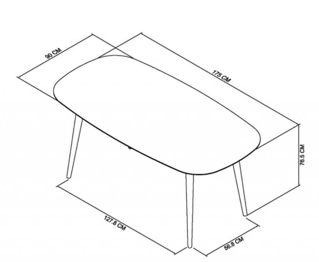 Table à manger scandinave 175 cm COPENHAGUE | Tables à manger | Pier Import