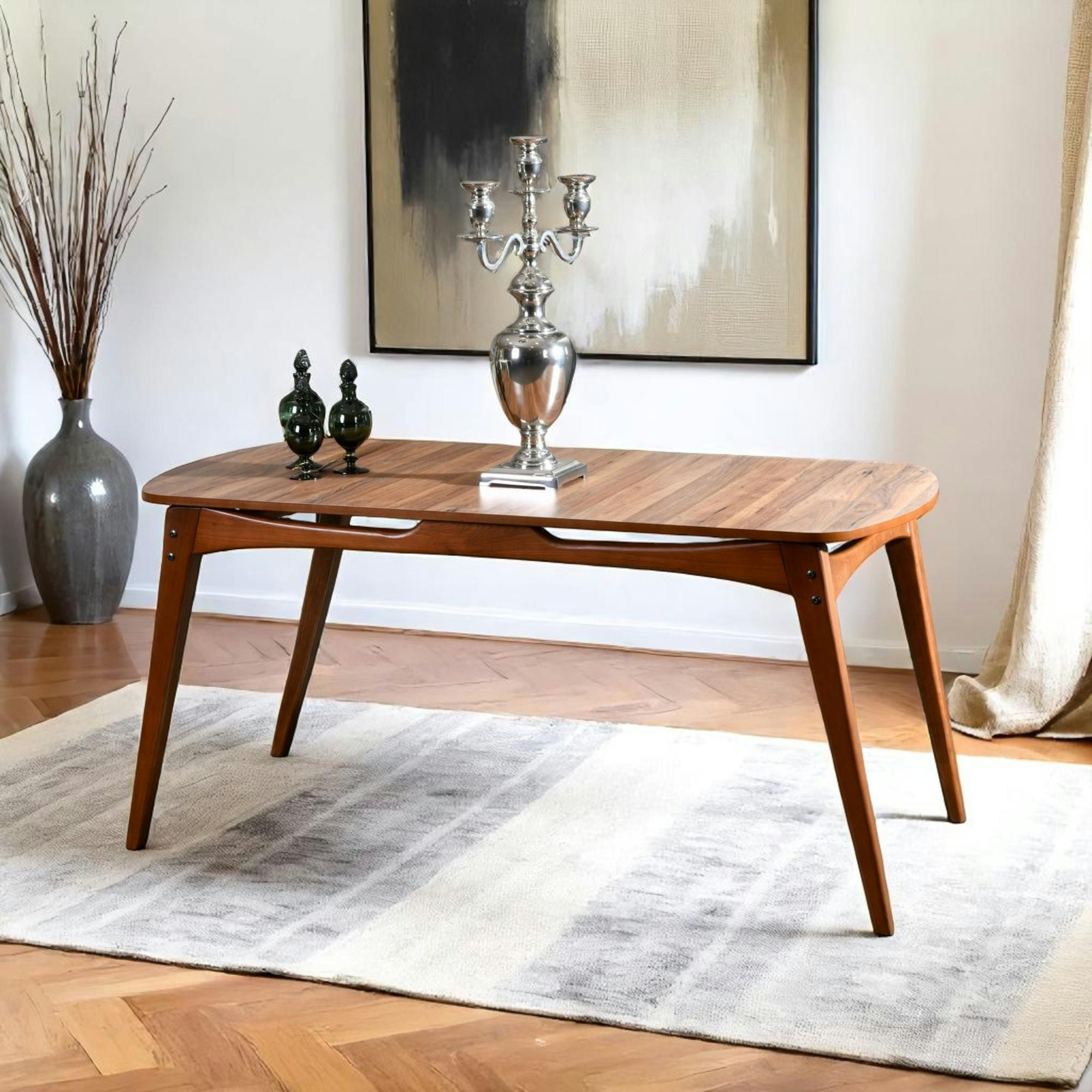 Table à manger vintage - bois brun, 160 cm DILI | Tables à manger ...