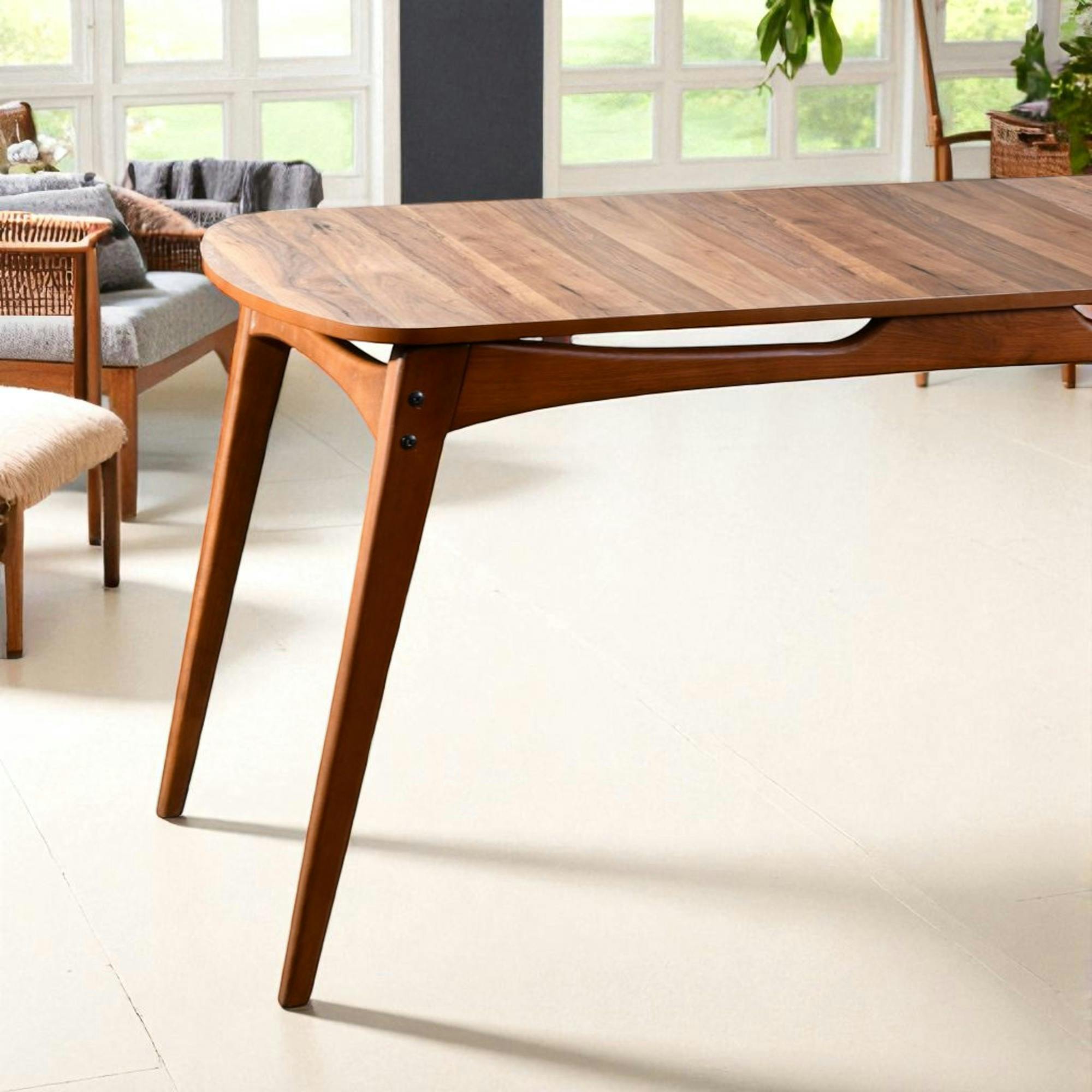 Table à manger vintage - bois brun, 160 cm DILI | Tables à manger ...