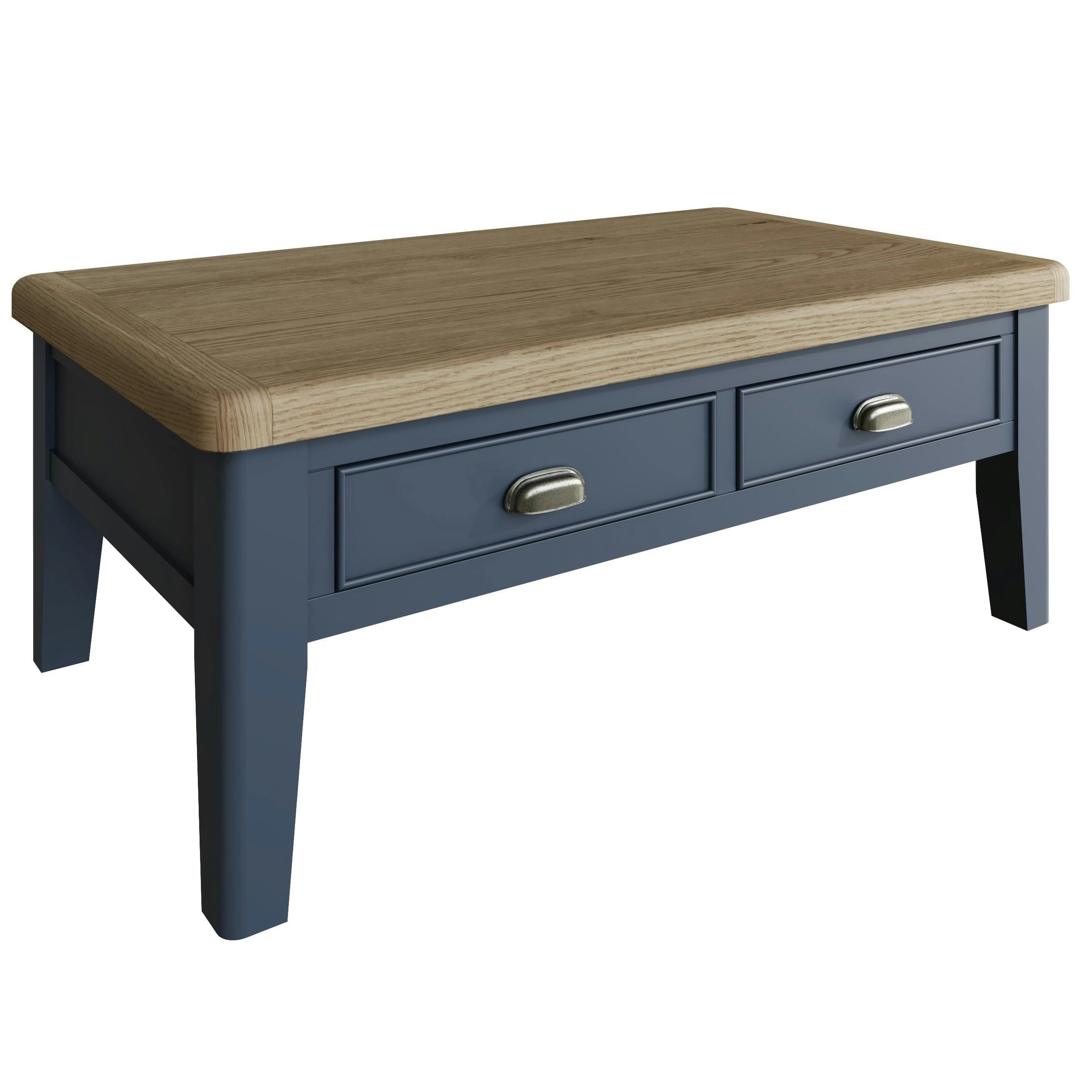 Table basse avec rangement en bois finition bleu profond HOVE | Tables ...