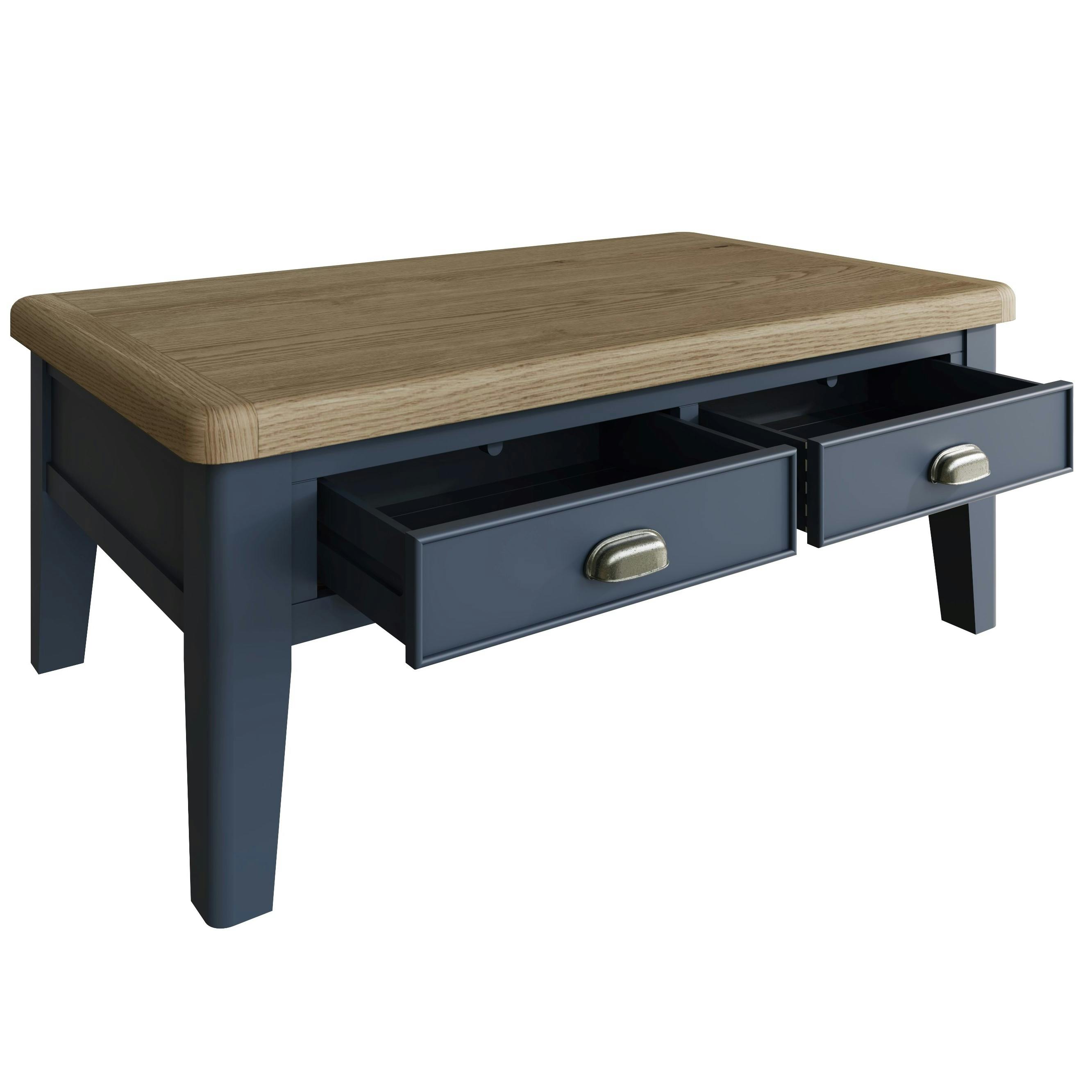 Table basse avec rangement en bois finition bleu profond HOVE | Tables ...