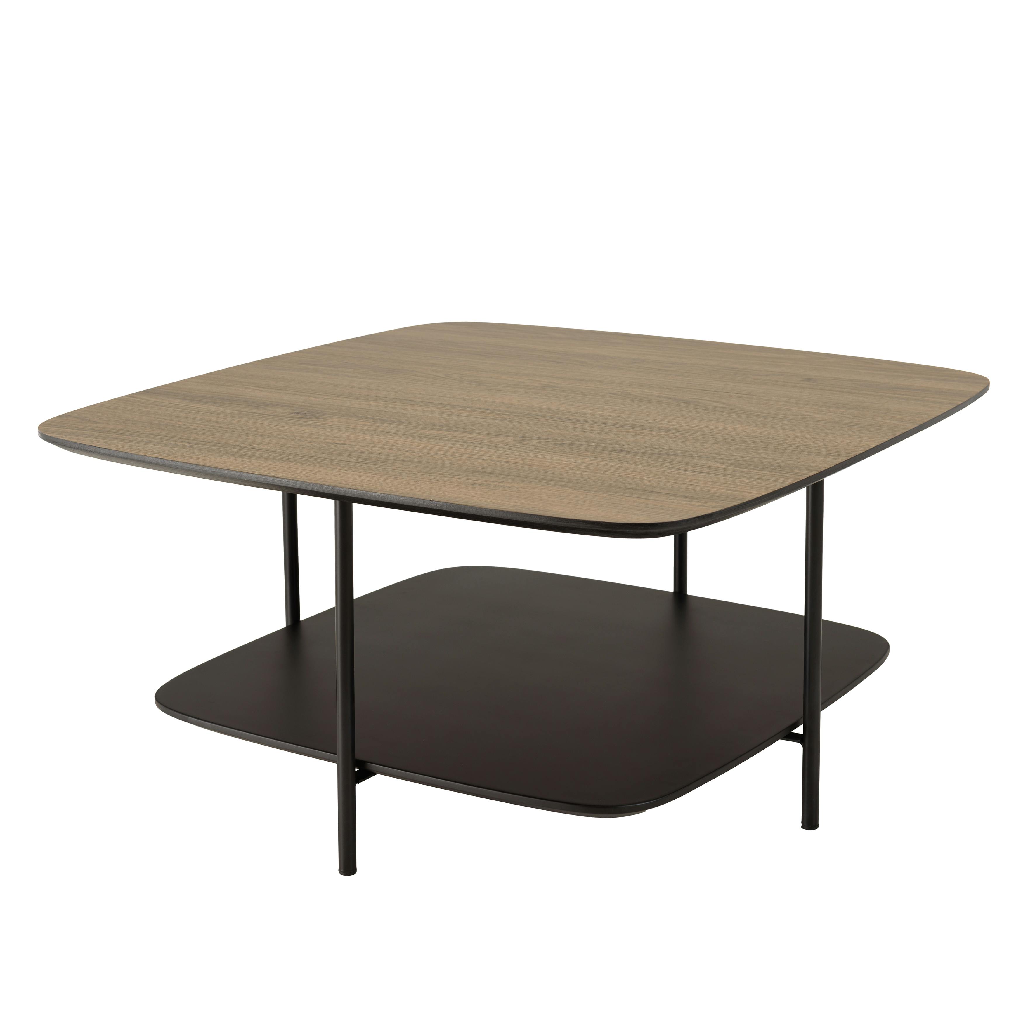 Table basse carrée 2 plateaux angles arrondis LANDAISE | Tables basses ...