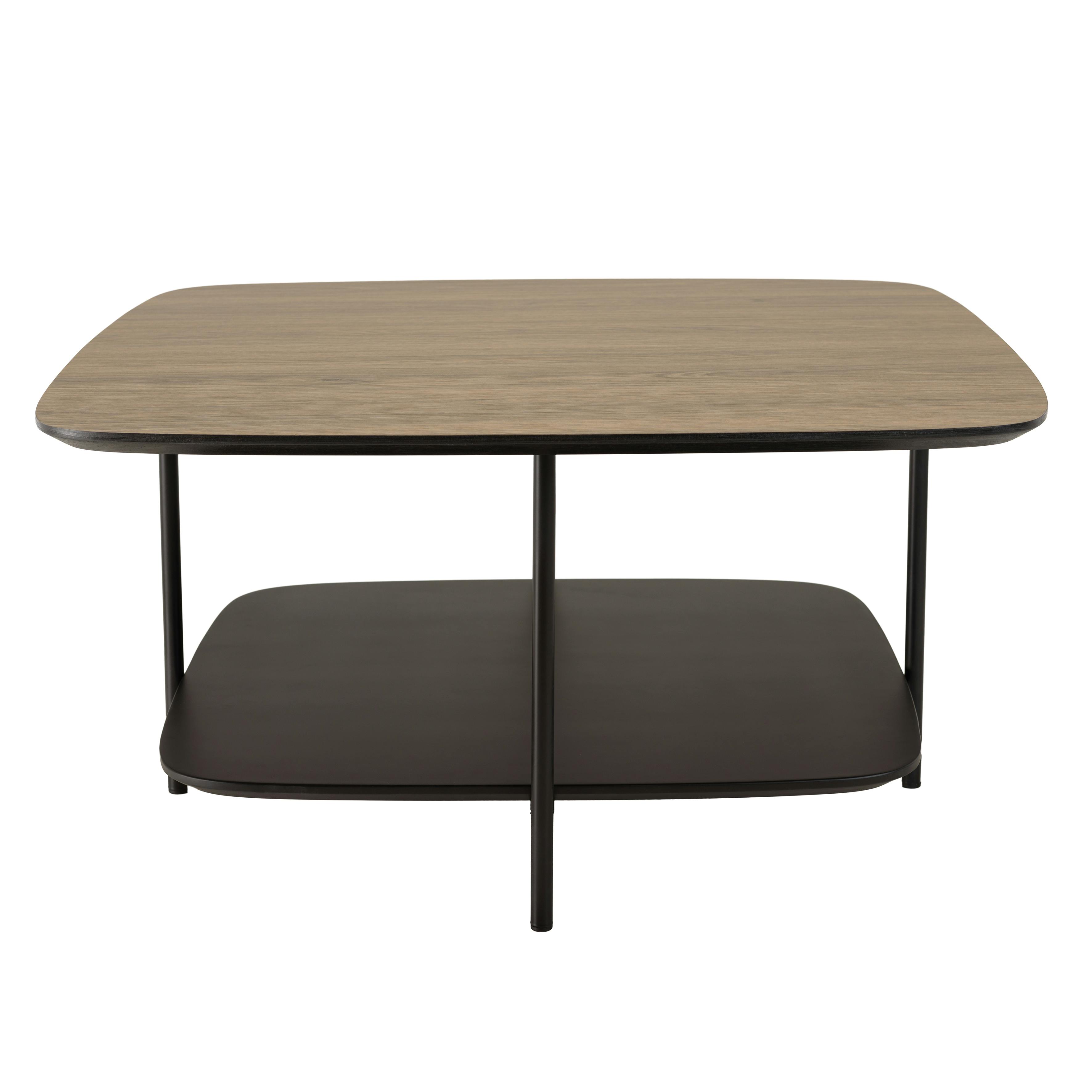 Table basse carrée 2 plateaux angles arrondis LANDAISE | Tables basses ...