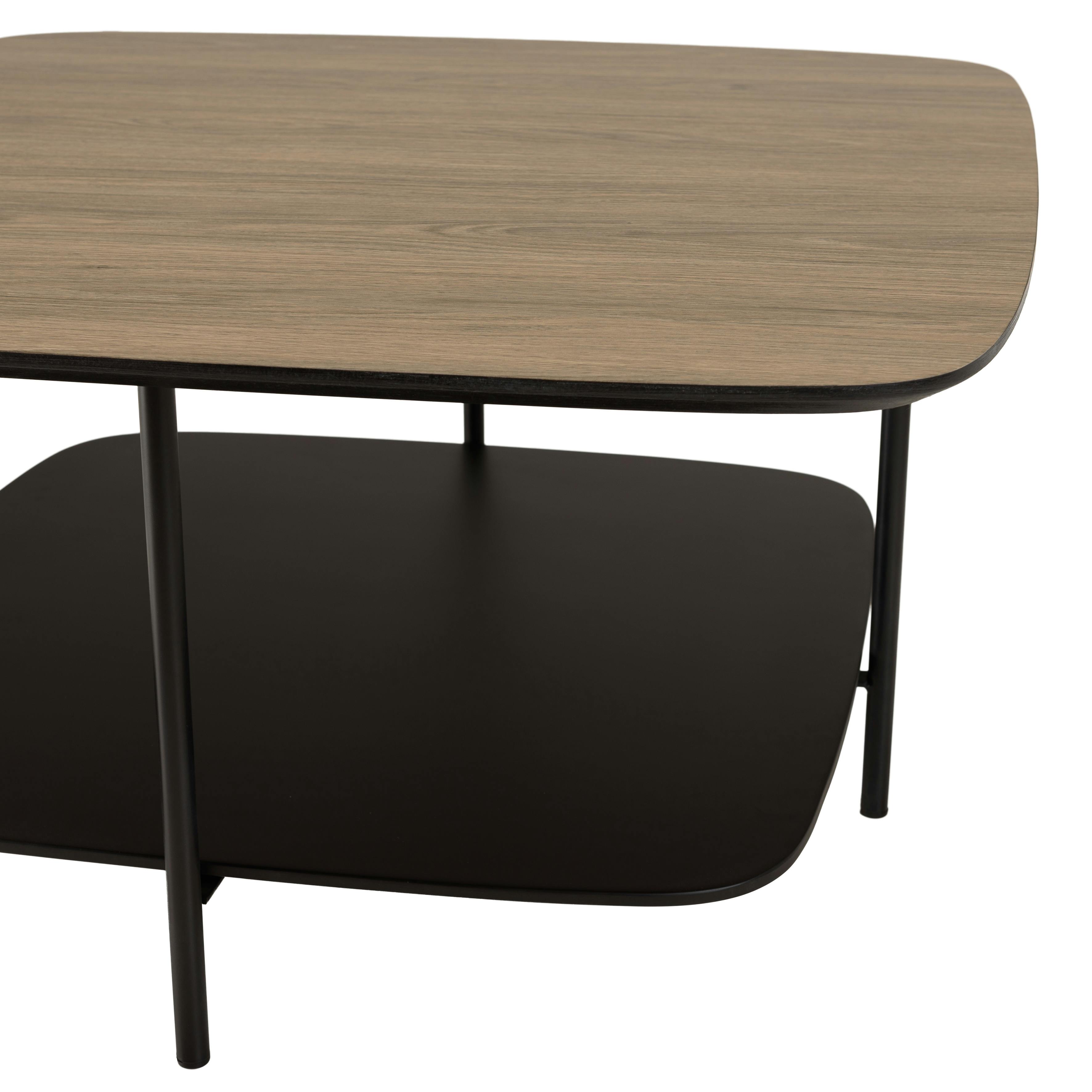 Table basse carrée 2 plateaux angles arrondis LANDAISE | Tables basses ...