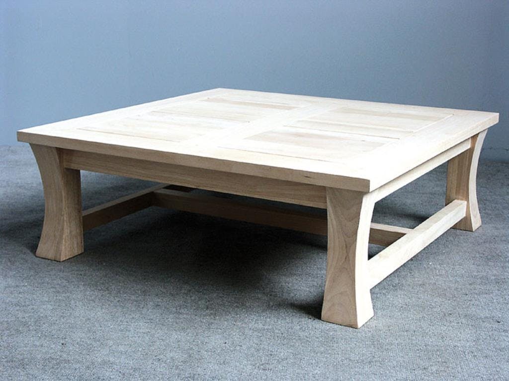 Table basse carrée hévéa 85cm MAORI | Tables basses | Pier Import