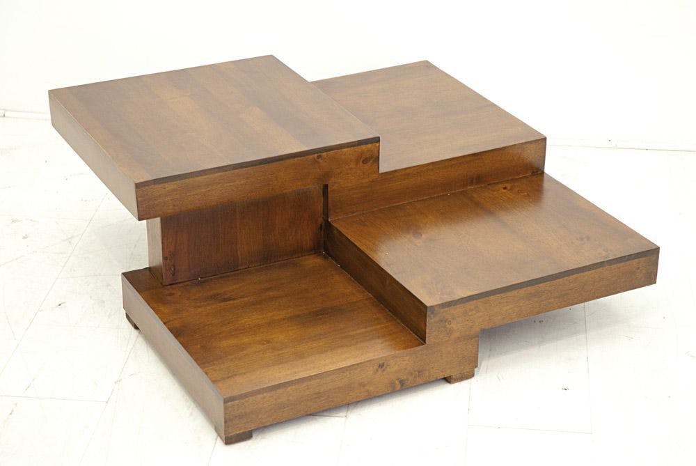 Table basse carrée hévéa destructurée OLGA | Tables basses | Pier Import