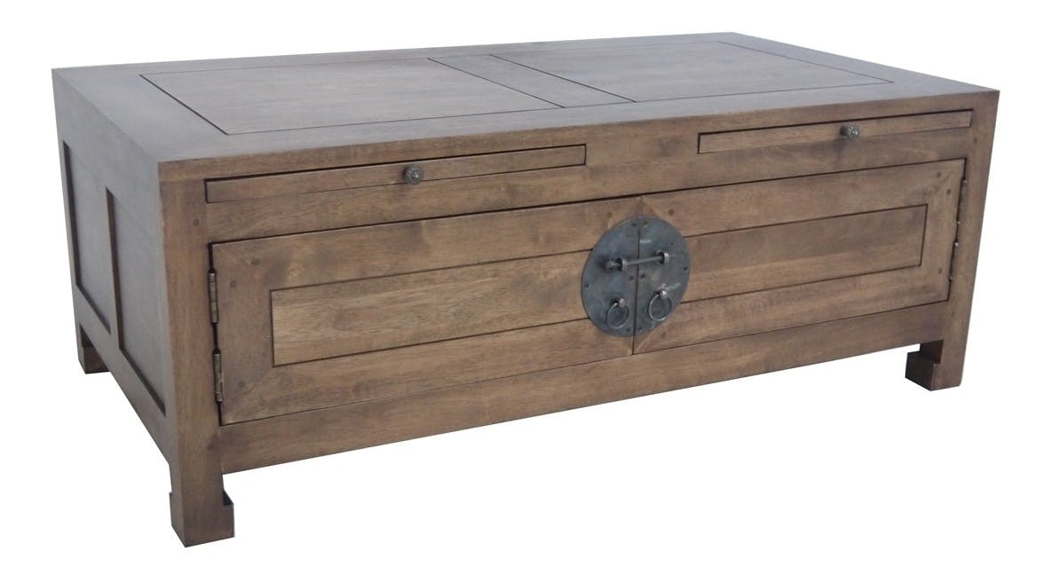 Table basse chinoise rectangle hévéa 110x60cm MAORI | Tables basses ...