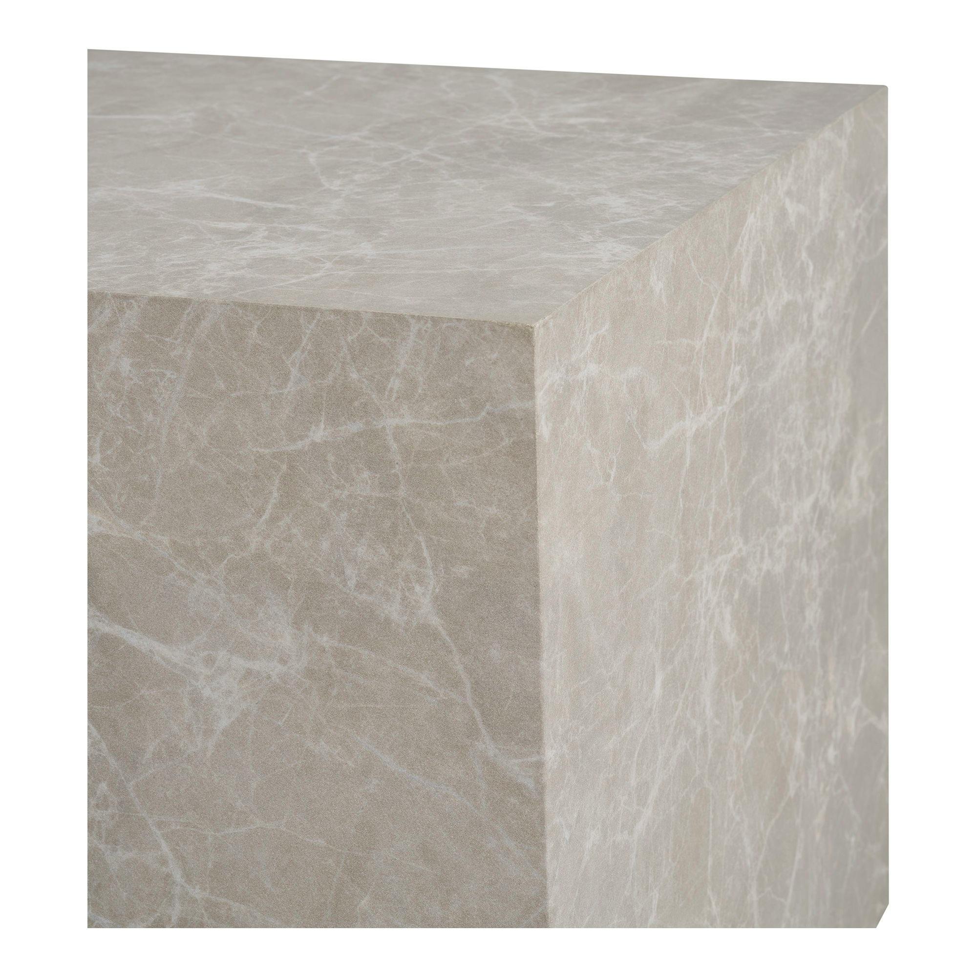 Table basse effet marbre beige - set de 2 cubes design TRINITE | Tables ...