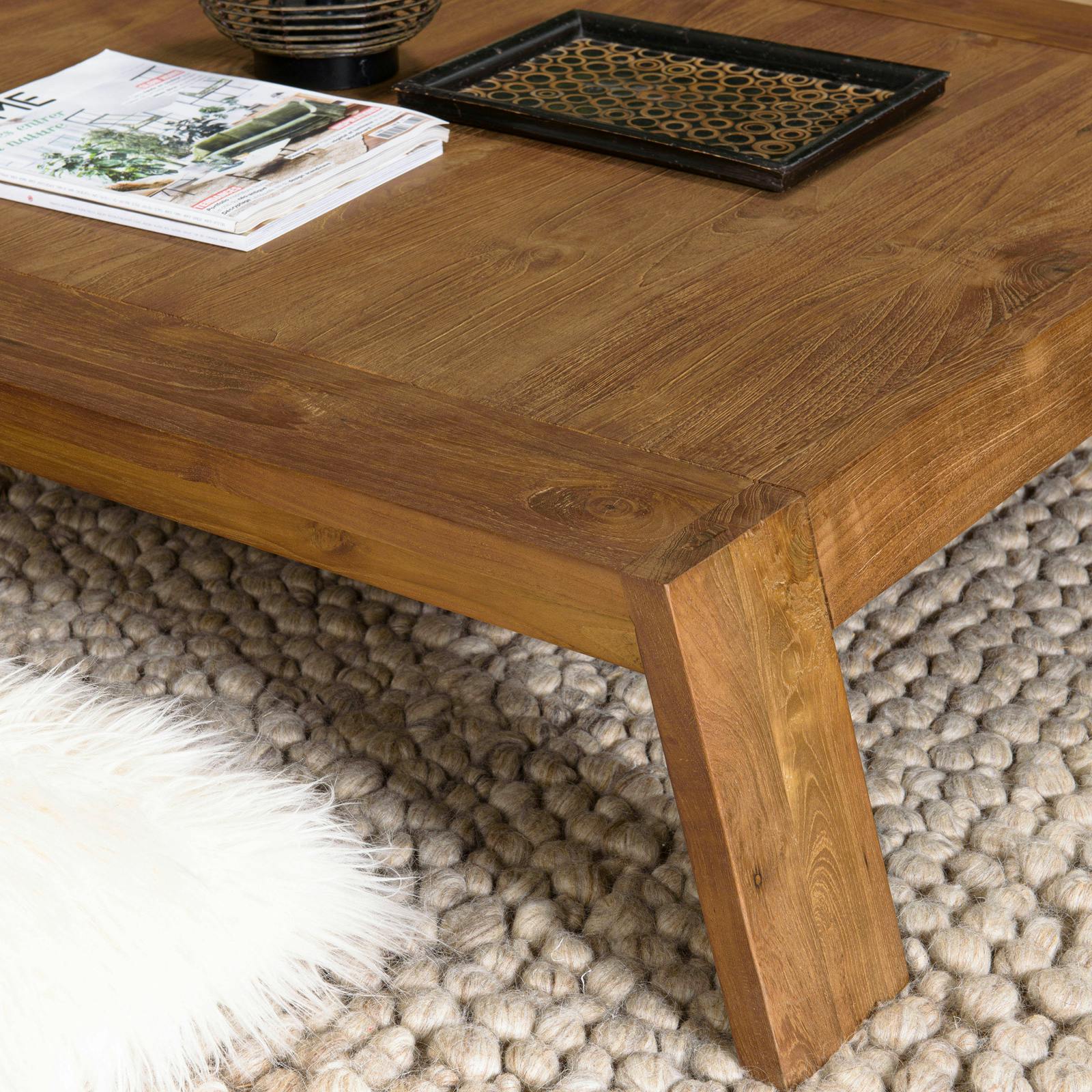 Table basse en bois de teck forme trapèze SWING | Tables basses | Pier ...