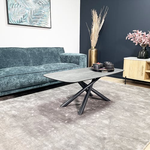 Table Basse En Céramique Anthracite Bords Ronds Lombardie Tables