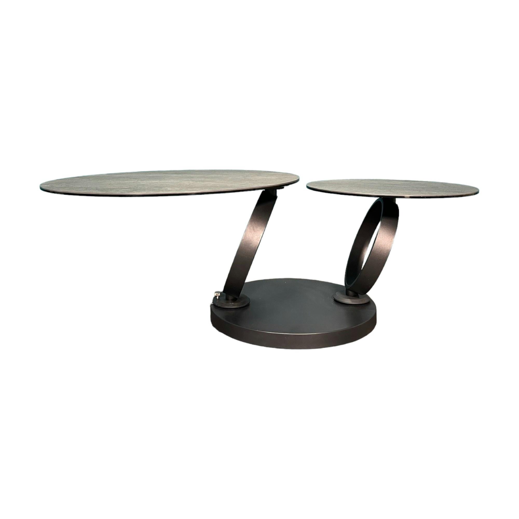 Table basse pivotante en céramique anthracite LOMBARDIE | Tables basses ...
