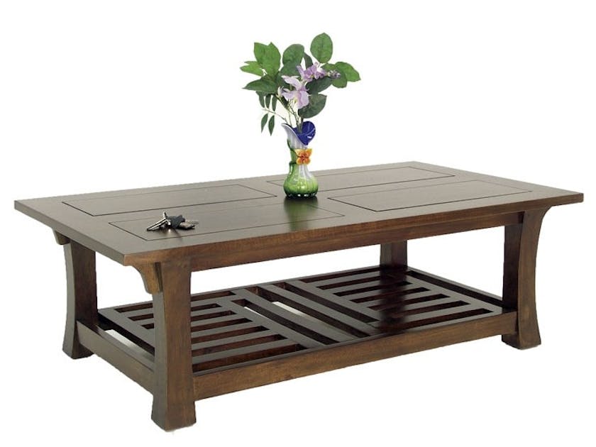 Table basse hévéa double plateaux 126x70cm MAORI | Tables basses | Pier ...