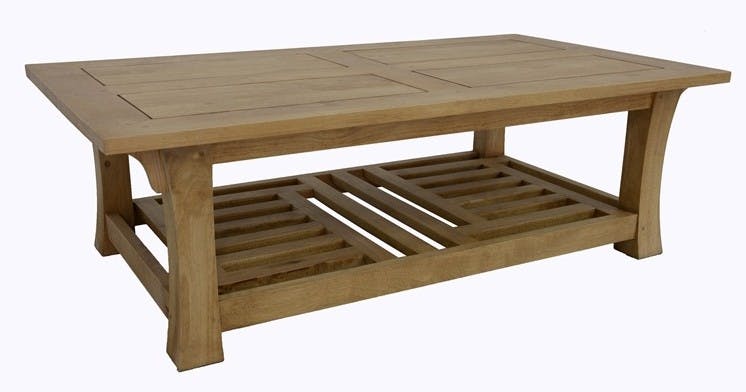 Table basse hévéa double plateaux 126x70cm MAORI | Tables basses | Pier ...