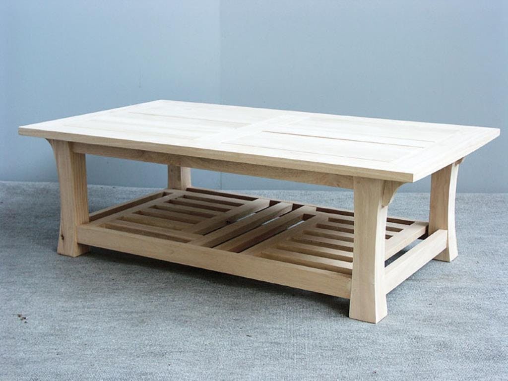 Table basse hévéa double plateaux 126x70cm MAORI | Tables basses | Pier ...