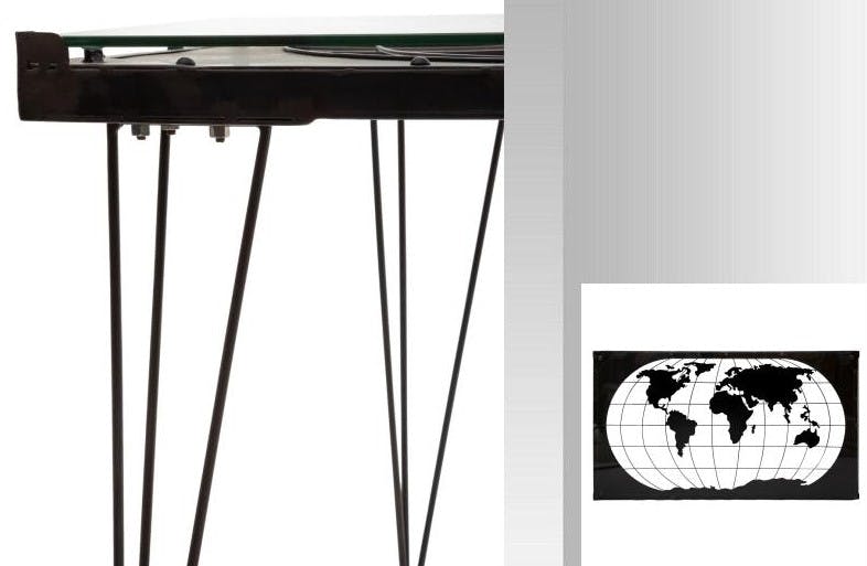 Table basse Mappemonde plateau verre | Tables basses | Pier Import