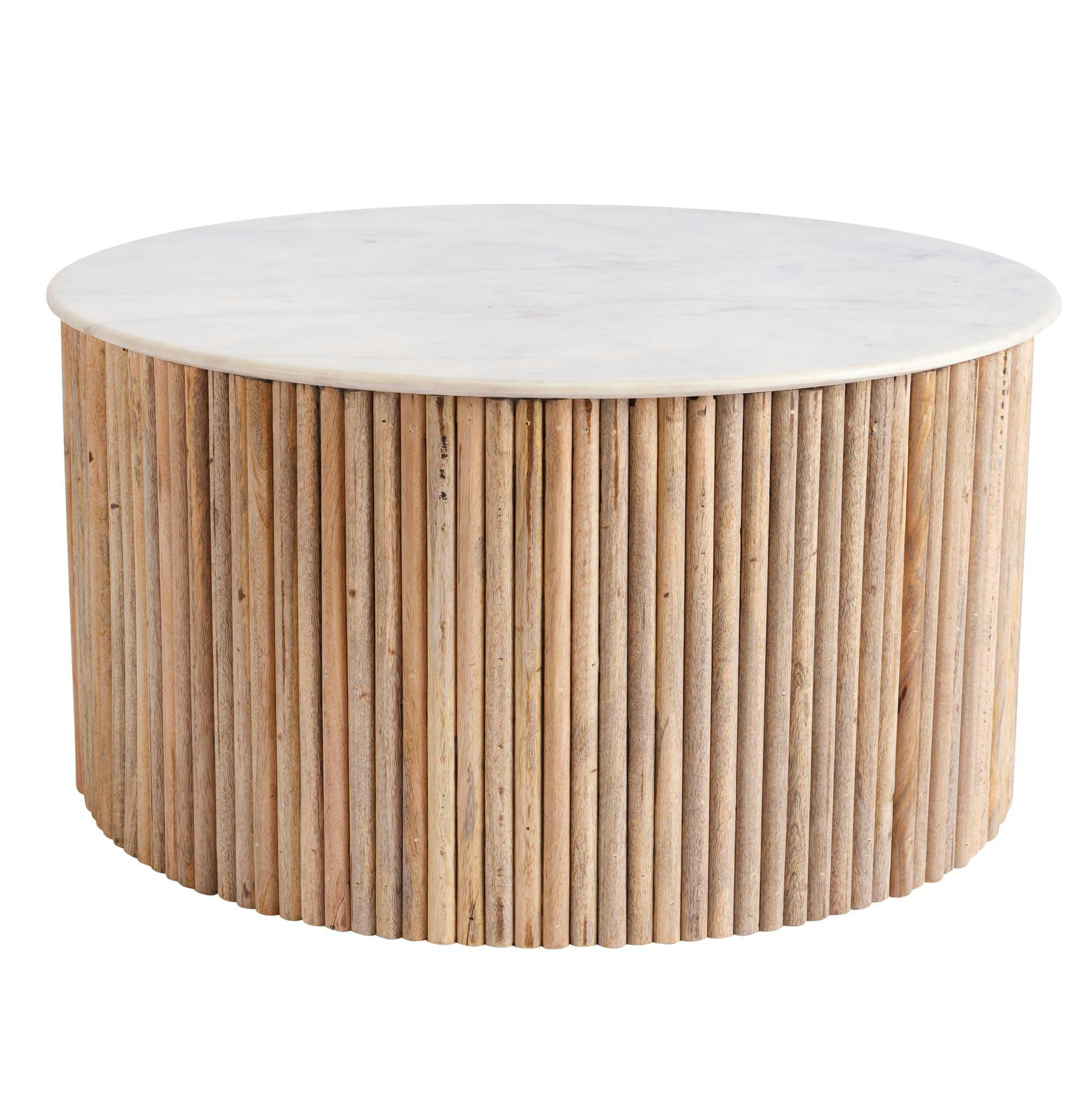 Table basse marbre et bois MASSA | Tables basses | Pier Import