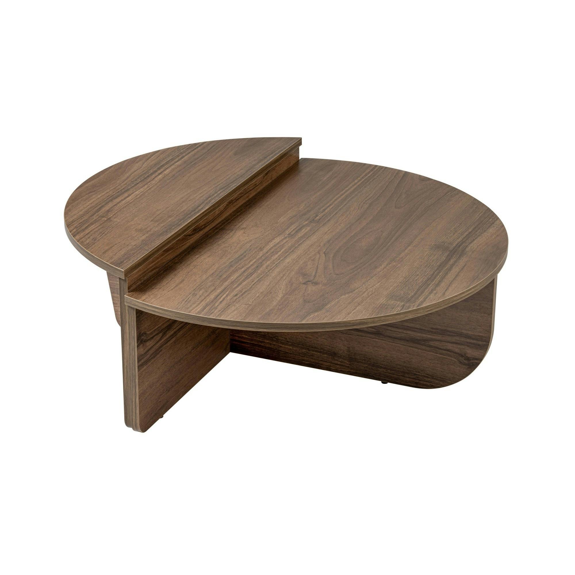 Table basse moderne effet bois de noyer - 2 hauteurs MARFA | Tables ...