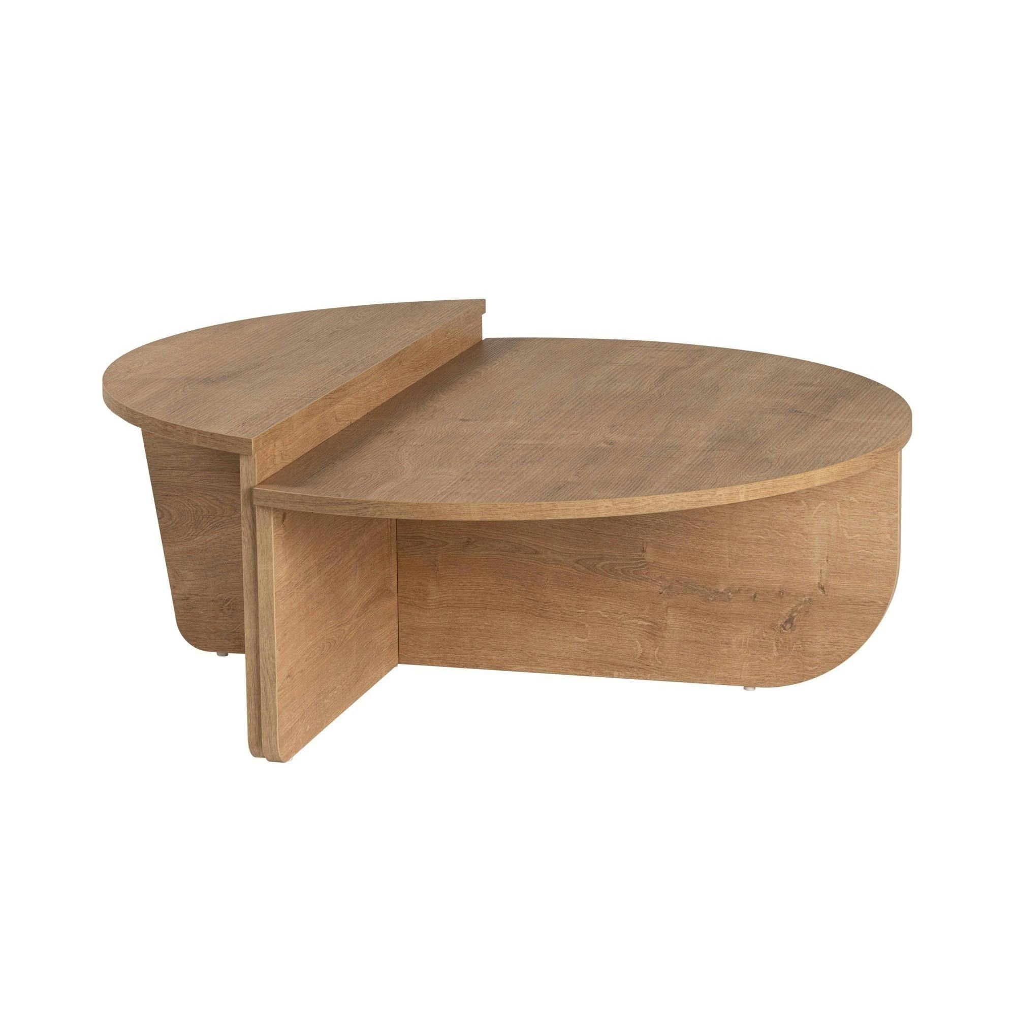 Table basse moderne effet chêne huilé - 2 hauteurs MARFA | Tables ...
