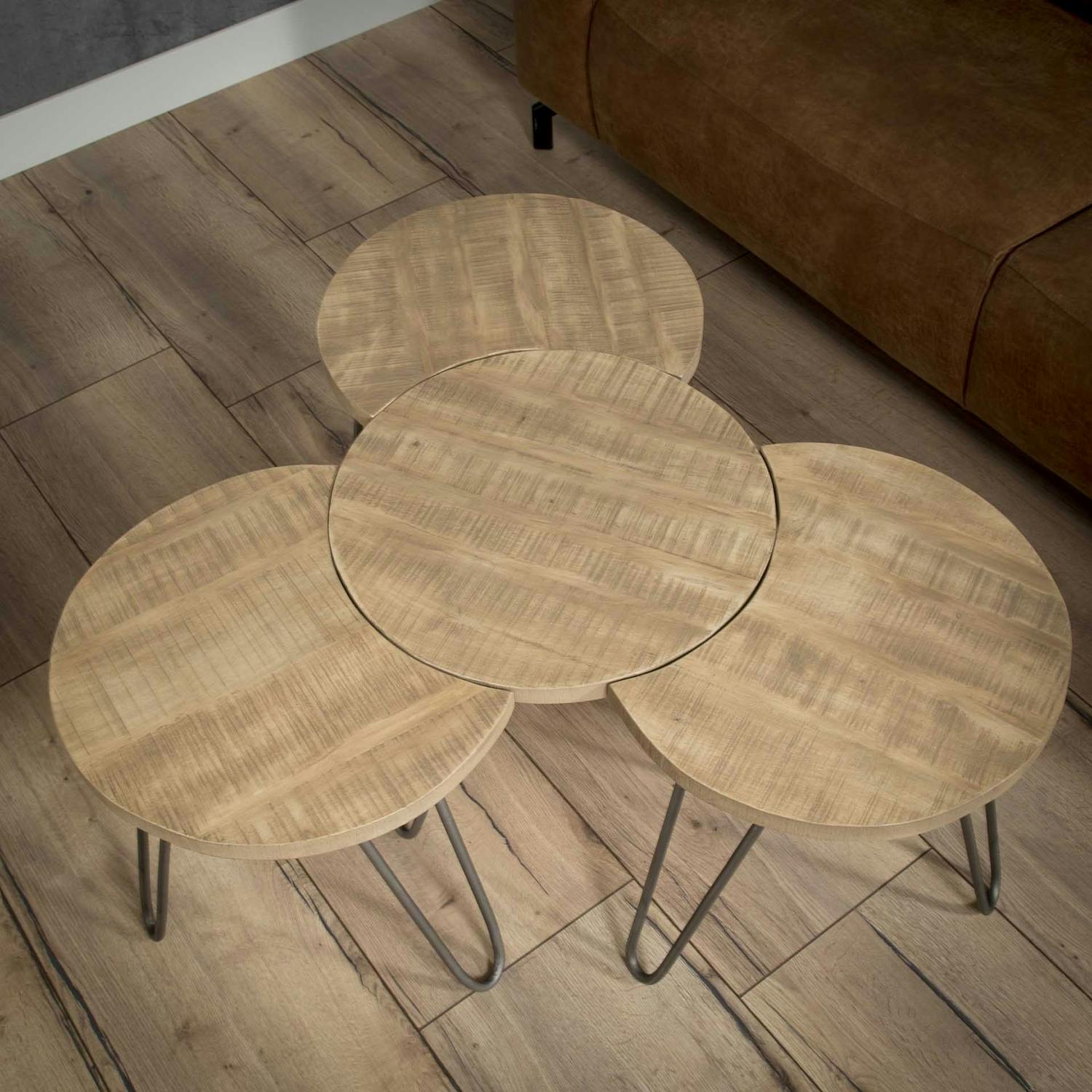 Table basse modulable ronde (4 pièces) LUCKNOW | Tables basses | Pier ...