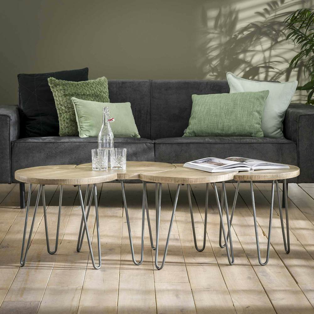 Table basse modulable ronde (4 pièces) LUCKNOW | Tables basses | Pier ...