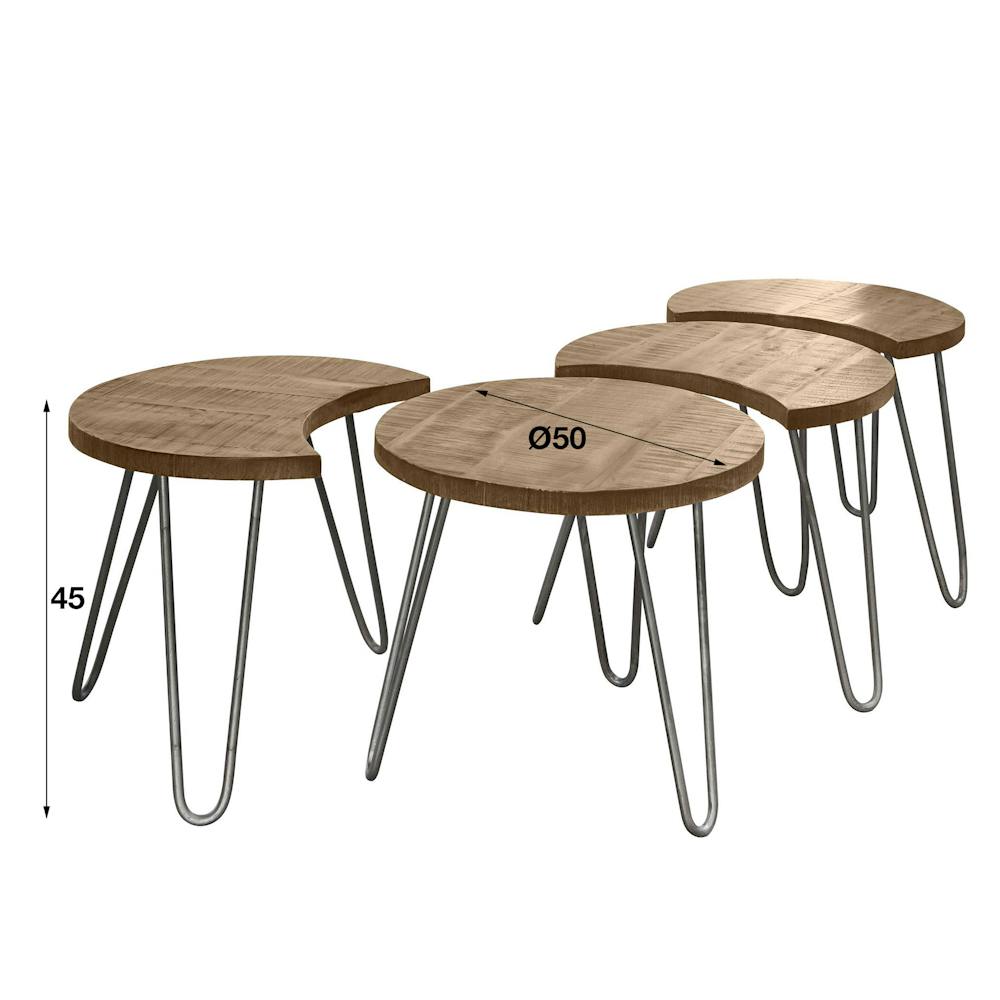Table basse modulable ronde (4 pièces) LUCKNOW | Tables basses | Pier ...