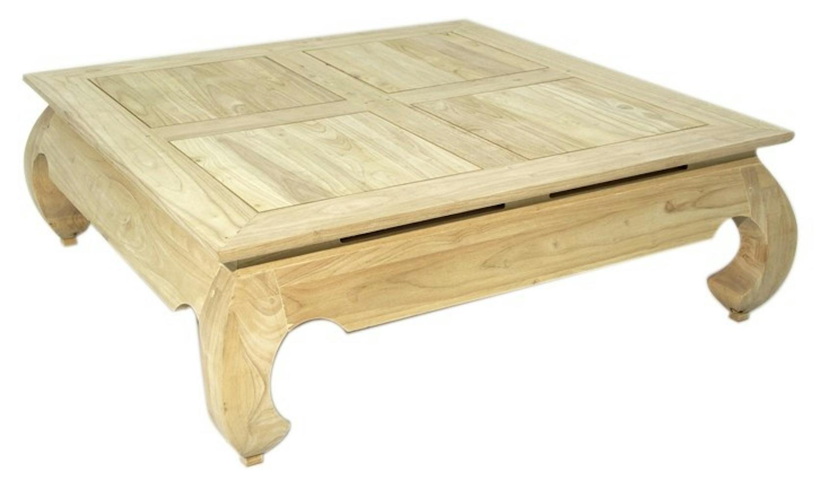Table basse Opium hévéa 100x100x35cm MAORI | Tables basses | Pier Import