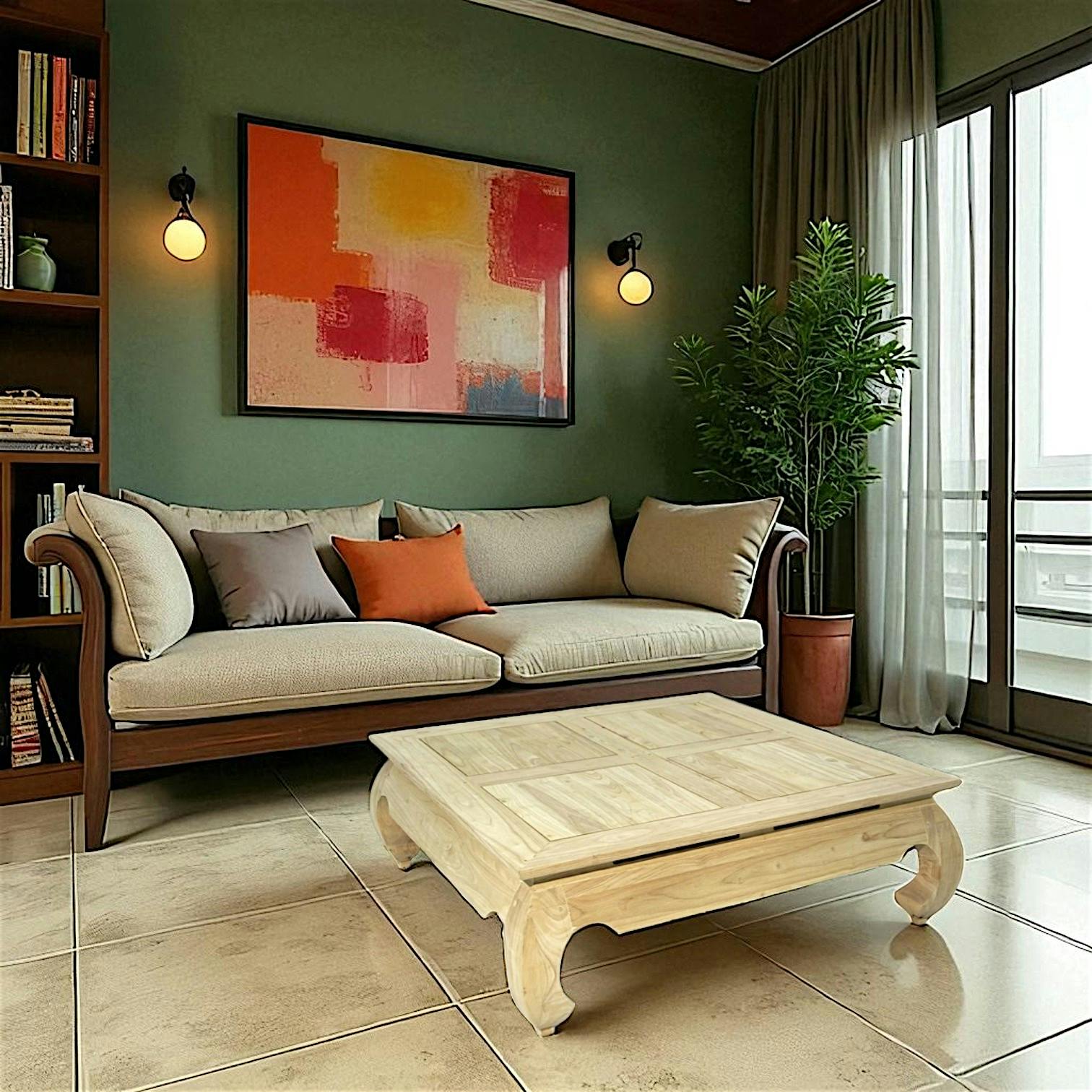 Table basse Opium hévéa 100x100x35cm MAORI | Tables basses | Pier Import