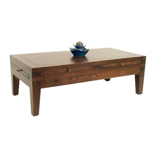 Table basse rectangle hévéa 120cm MAORI | Tables basses | Pier Import