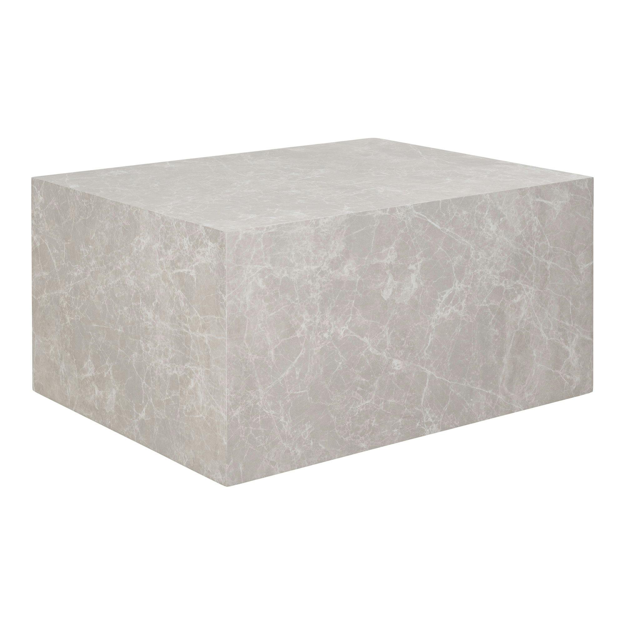 Table basse rectangulaire - effet marbre beige, style contemporain ...