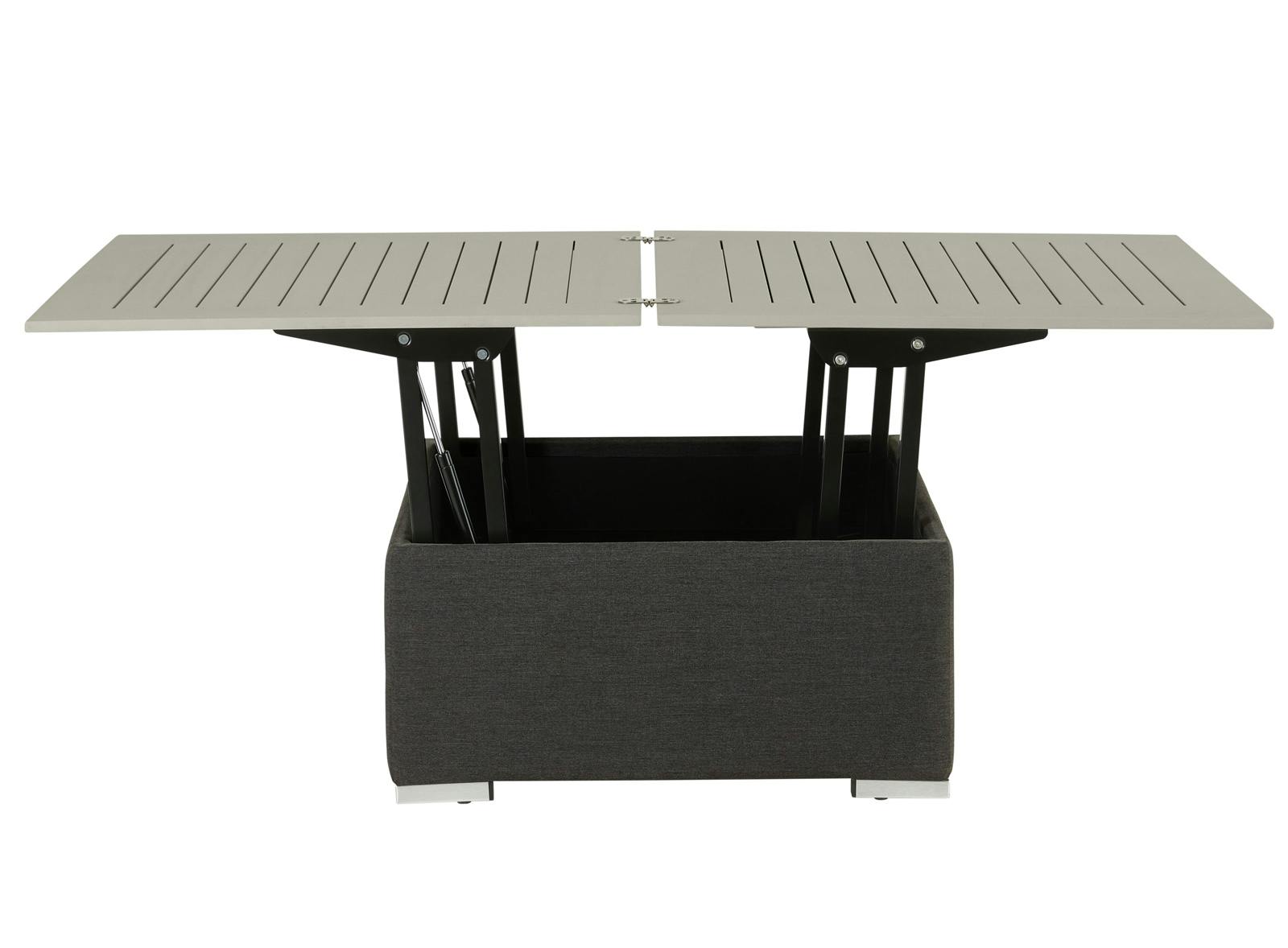 Table basse relevable de jardin en aluminium gris LANZAROTE | Tables ...