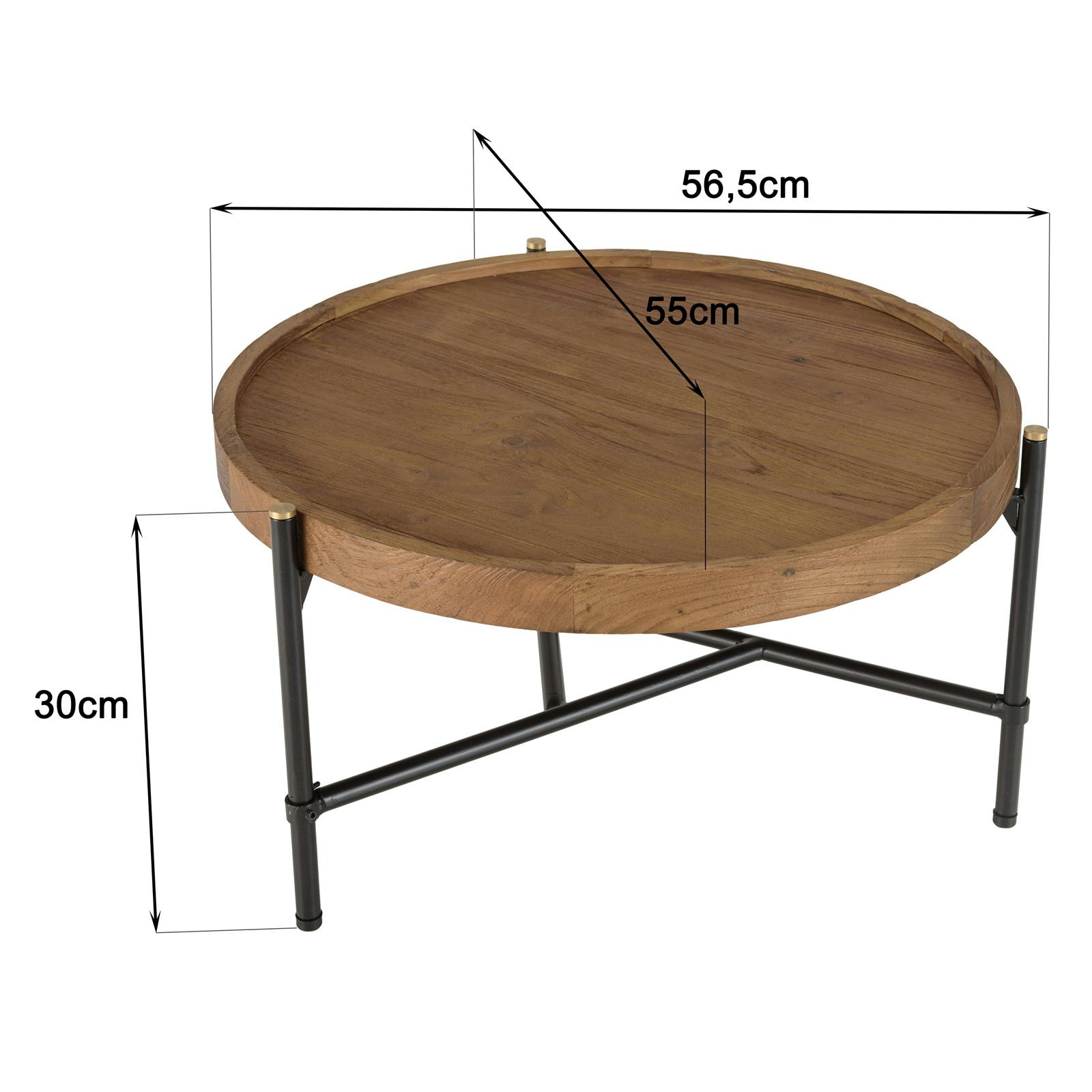 Table basse ronde en teck 56,5 cm SWING | Tables basses | Pier Import