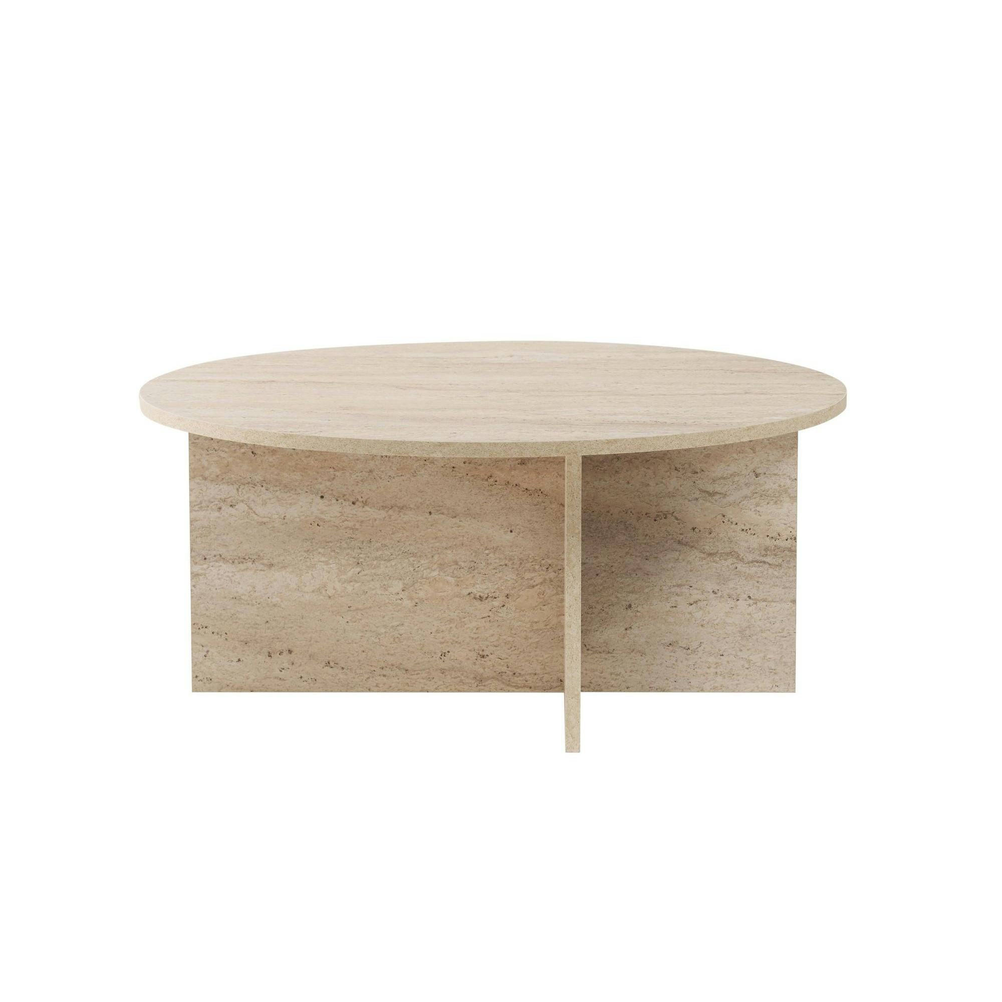 Table basse ronde minimaliste - effet travertin MARFA | Tables basses ...