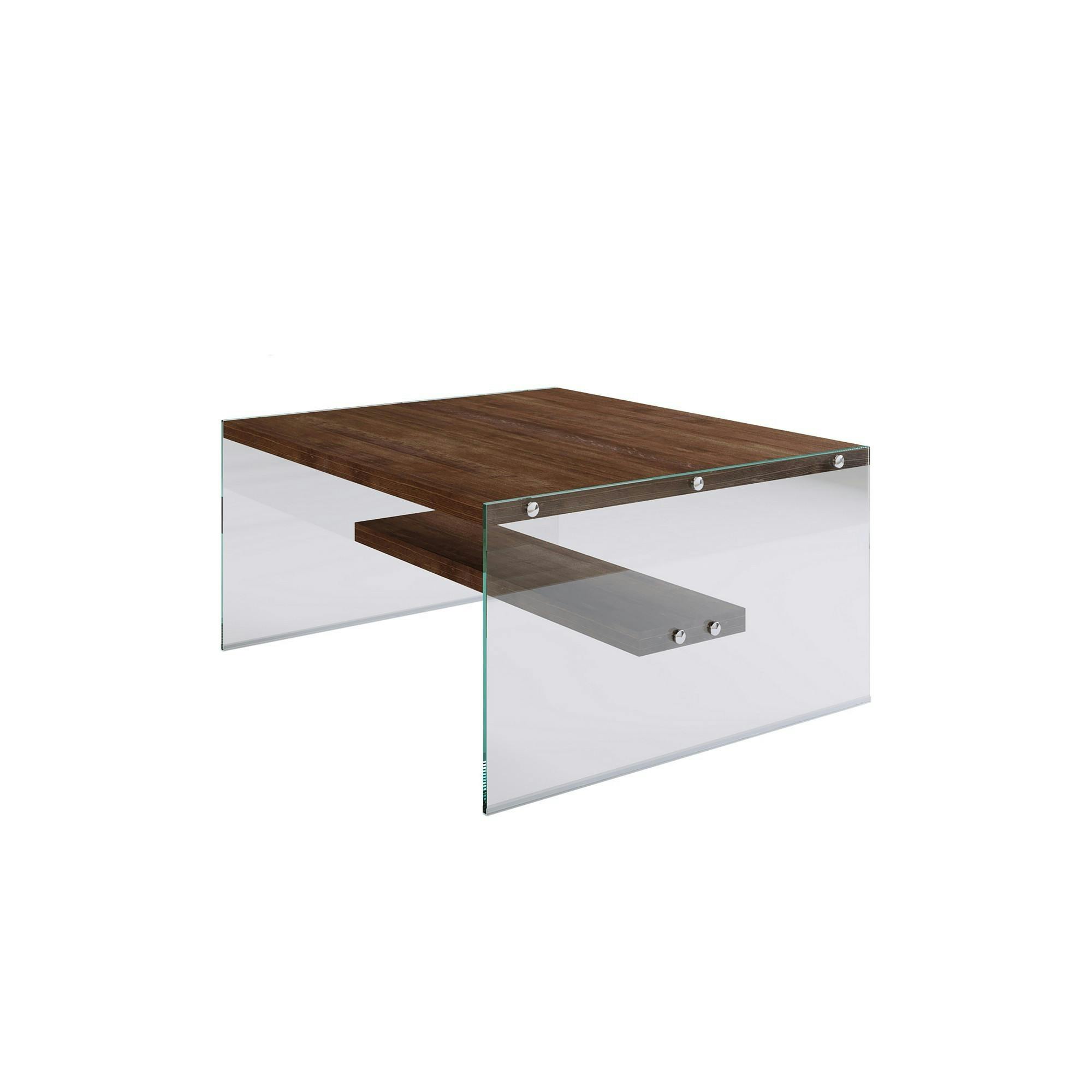 Table basse verre et bois - plateaux bruns suspendus LHASA | Tables ...