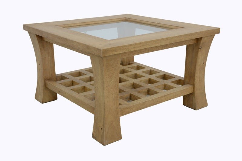 Table basse vitrée 60x60cm MAORI | Tables basses | Pier Import