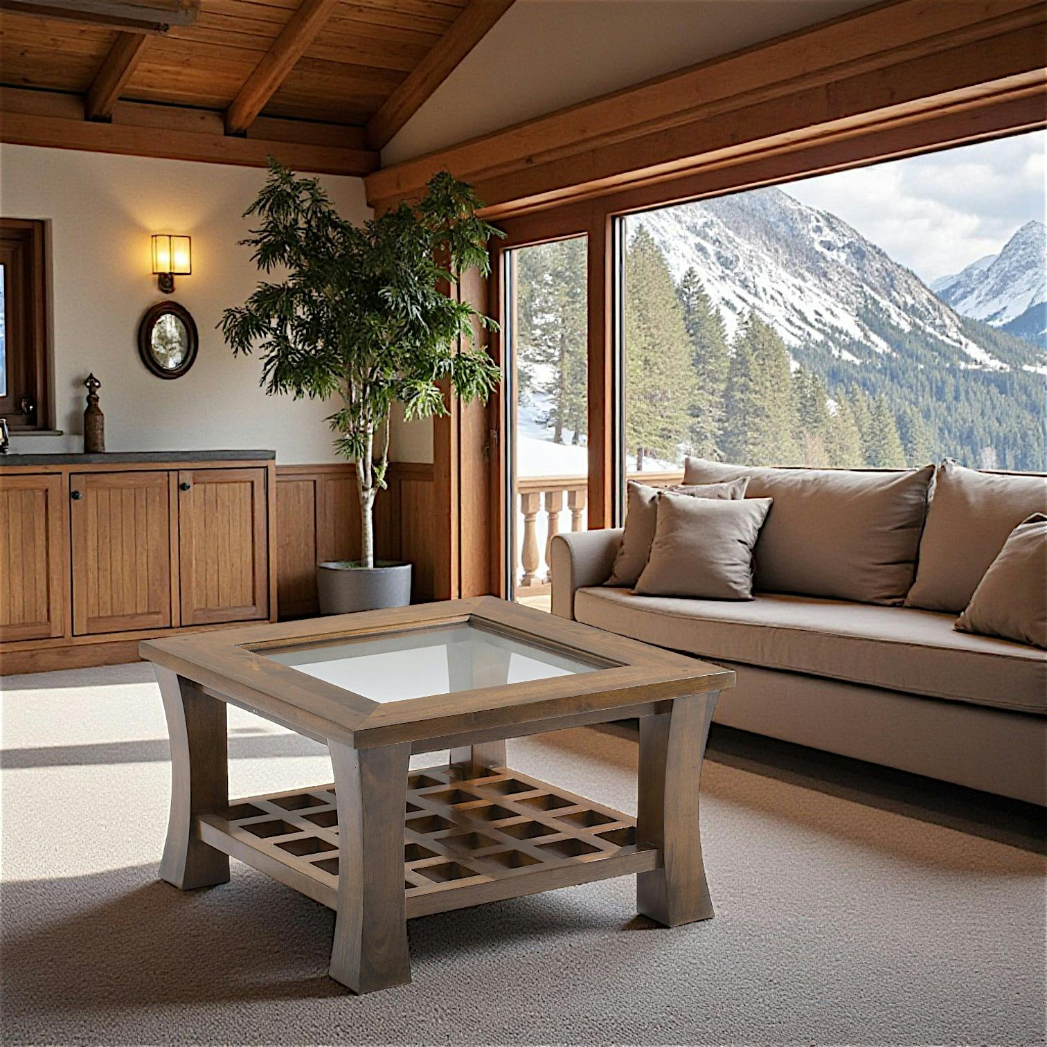 Table basse vitrée 60x60cm MAORI | Tables basses | Pier Import