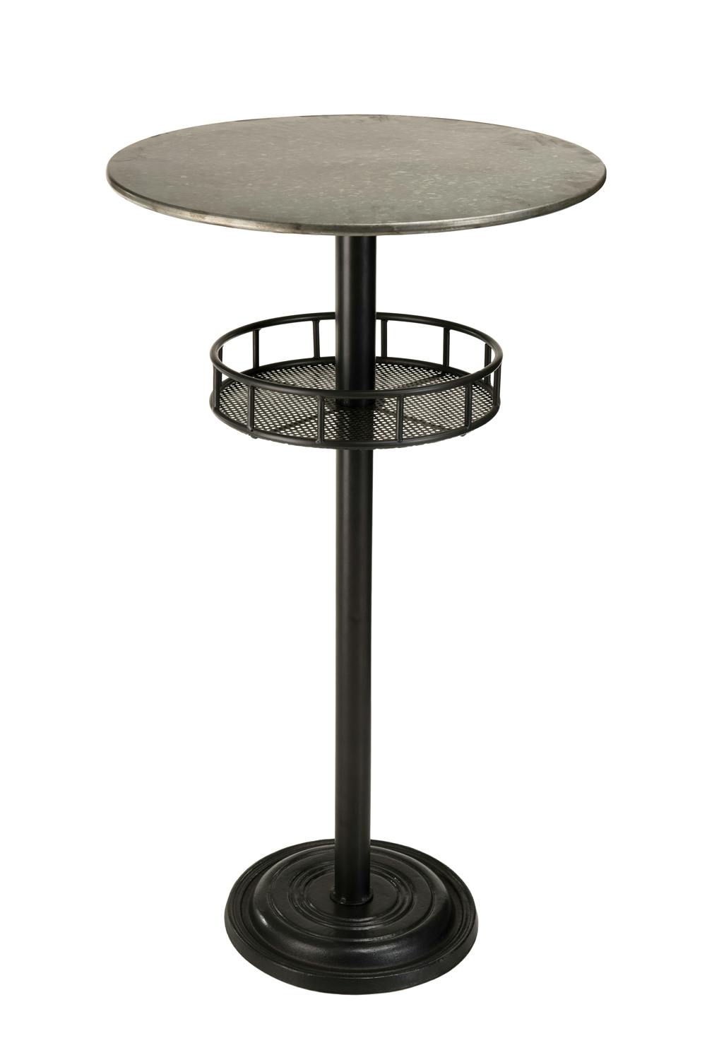 Table bistrot ronde zinc métal BOSTON | Tables hautes / Mange-debout ...