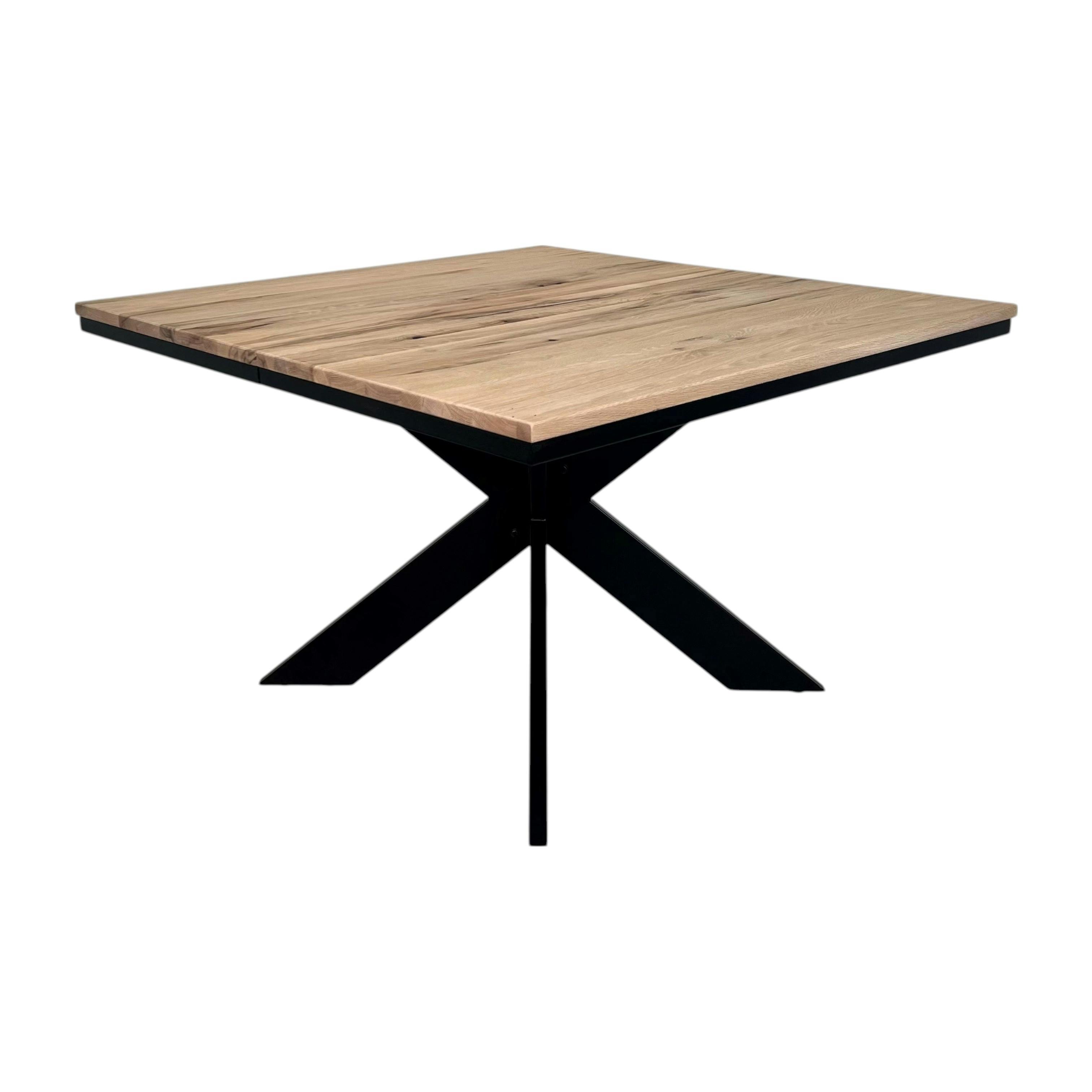 Table carrée extensible en chêne blanc 120 cm PALERME | Tables à manger ...