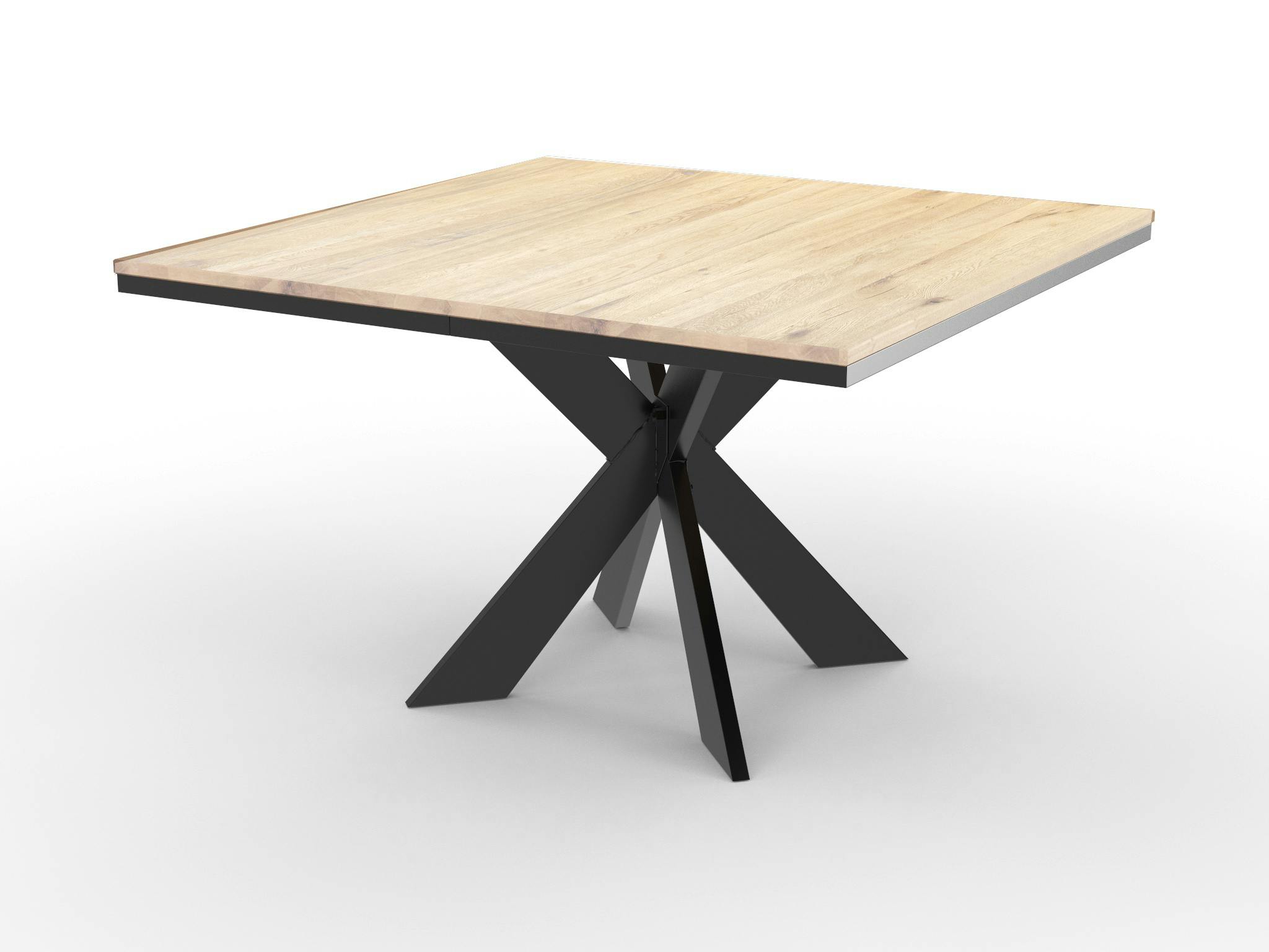 Table carrée extensible en chêne blanc 130 cm PALERME | Tables à manger ...