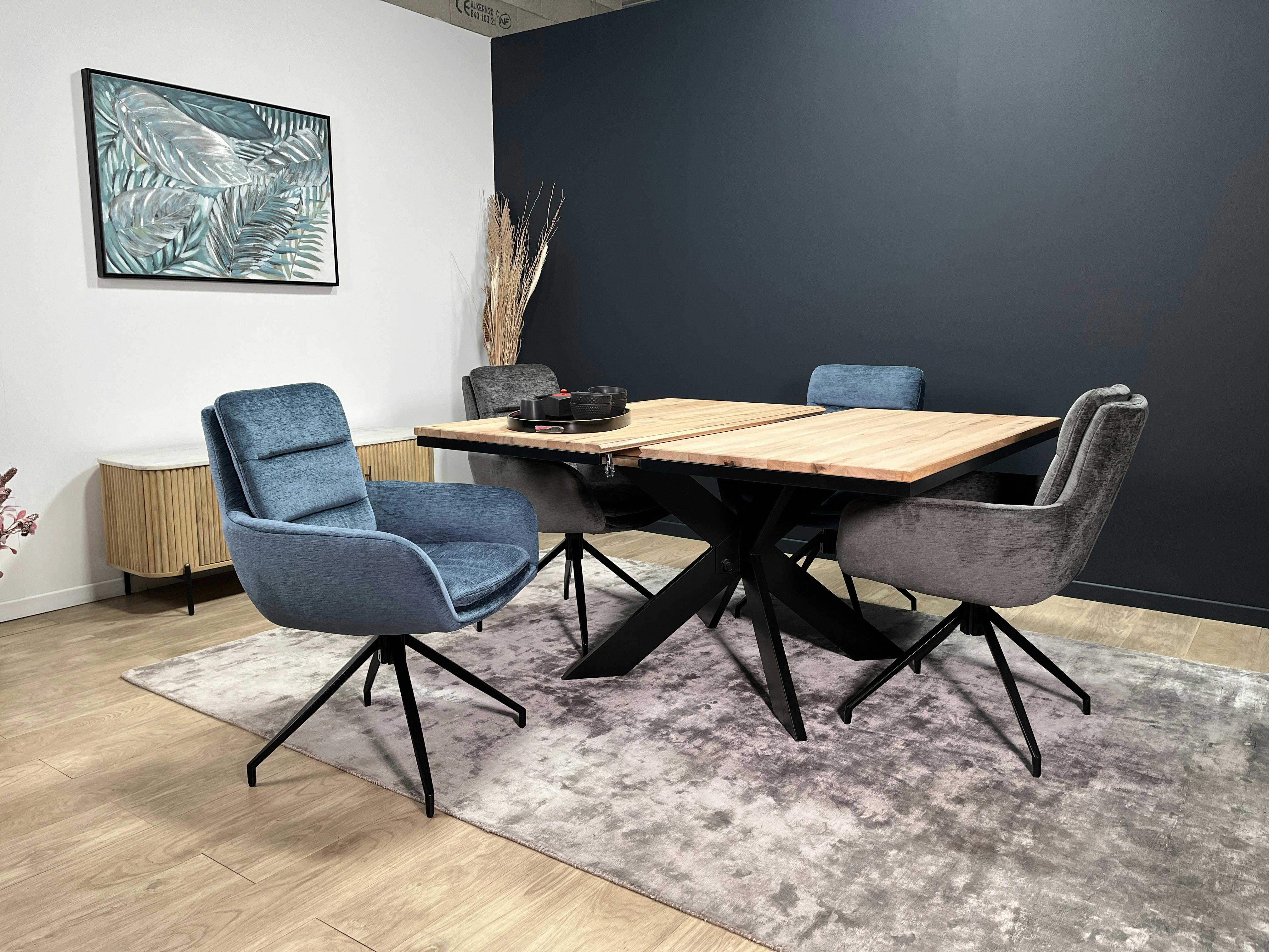 Table carrée extensible en chêne blanc 130 cm PALERME | Tables à manger ...