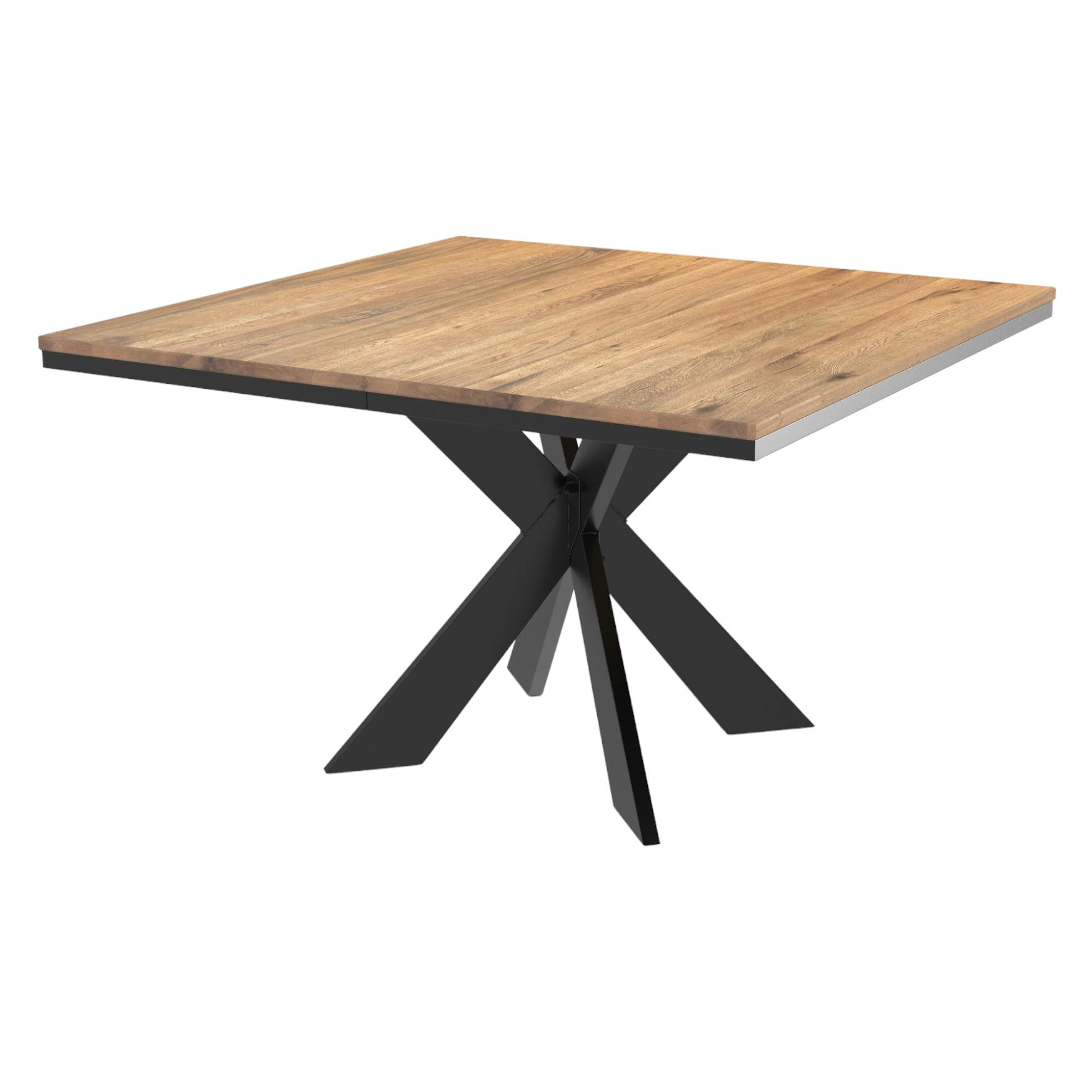 Table carrée extensible en chêne huilé 130 cm PALERME | Tables à manger ...