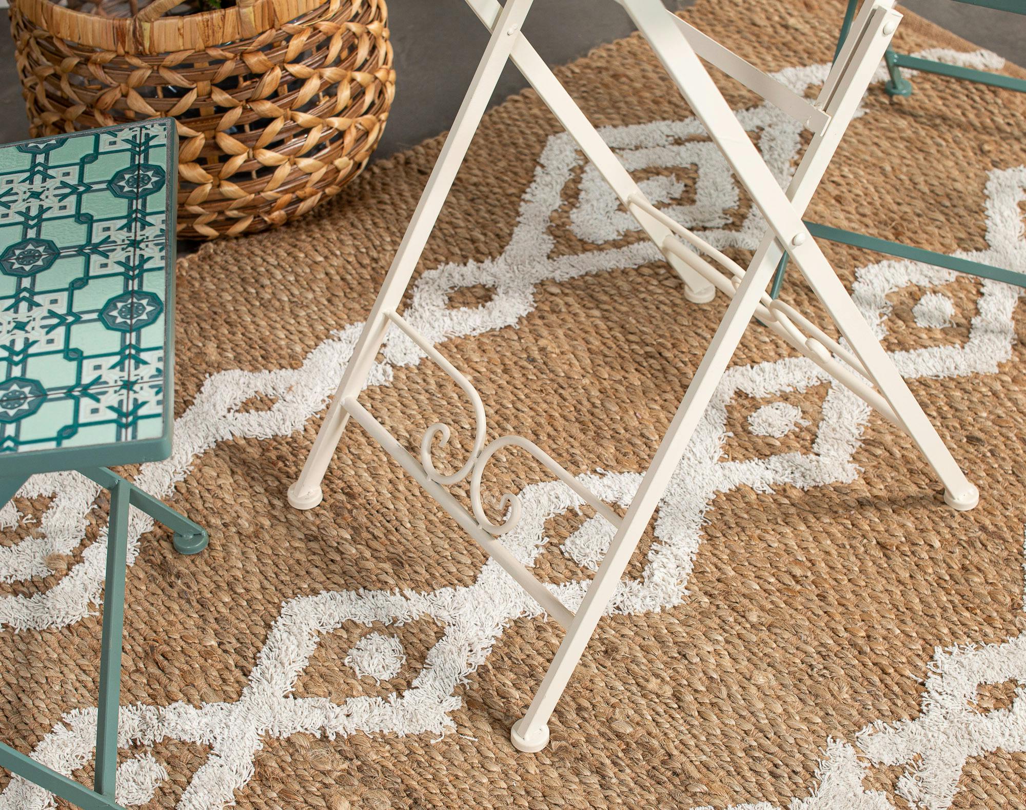 Table de balcon pliante motif fleur D 60 cm GRENADE | Tables à manger ...